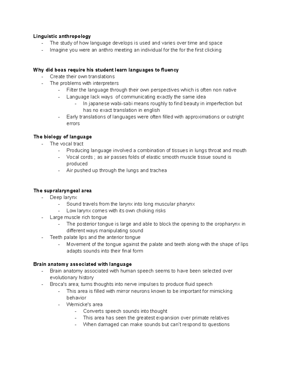4 - Language and culture - Linguistic anthropology - The study of how ...