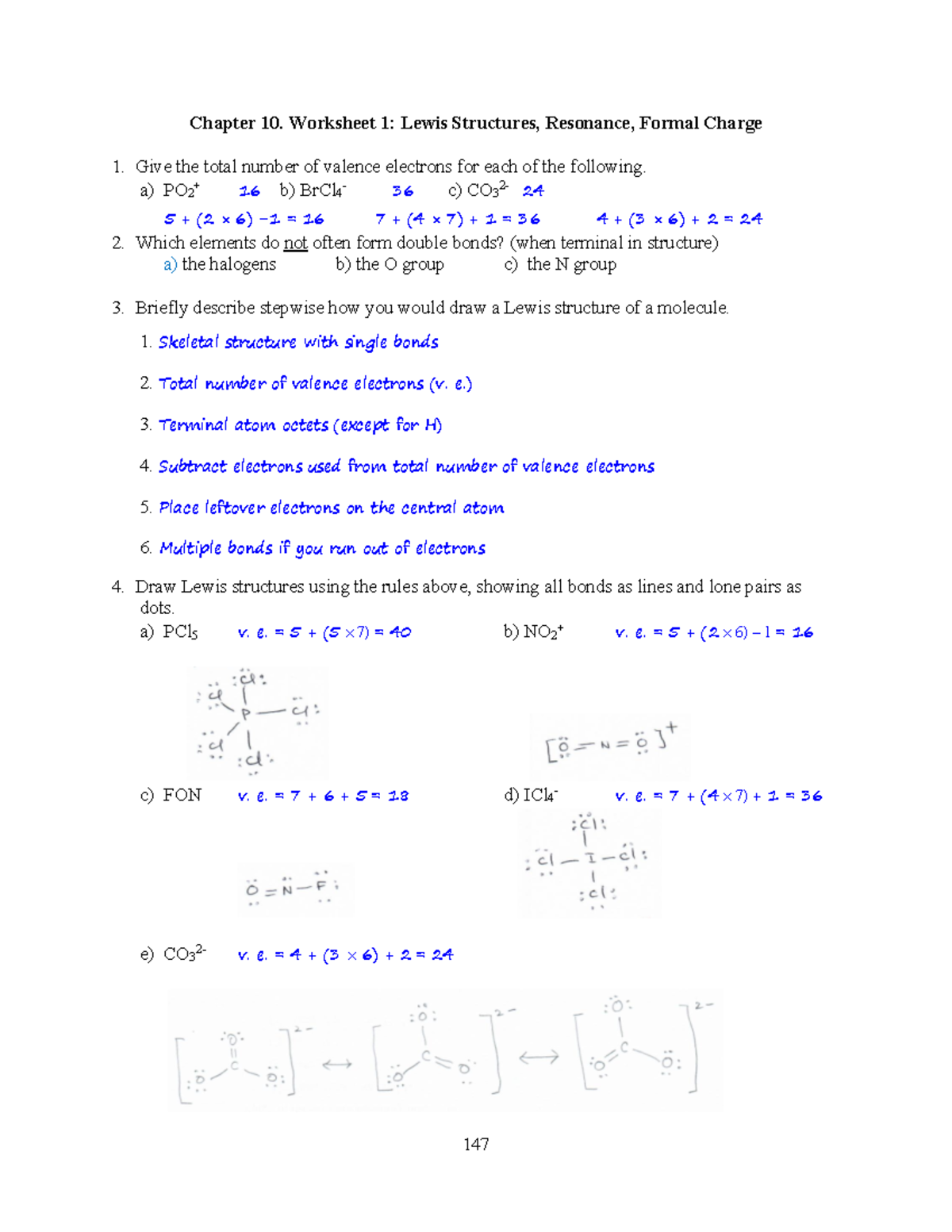 Chapter 10 Worksheet Worked - 147 Chapter 10. Worksheet 1: Lewis ...