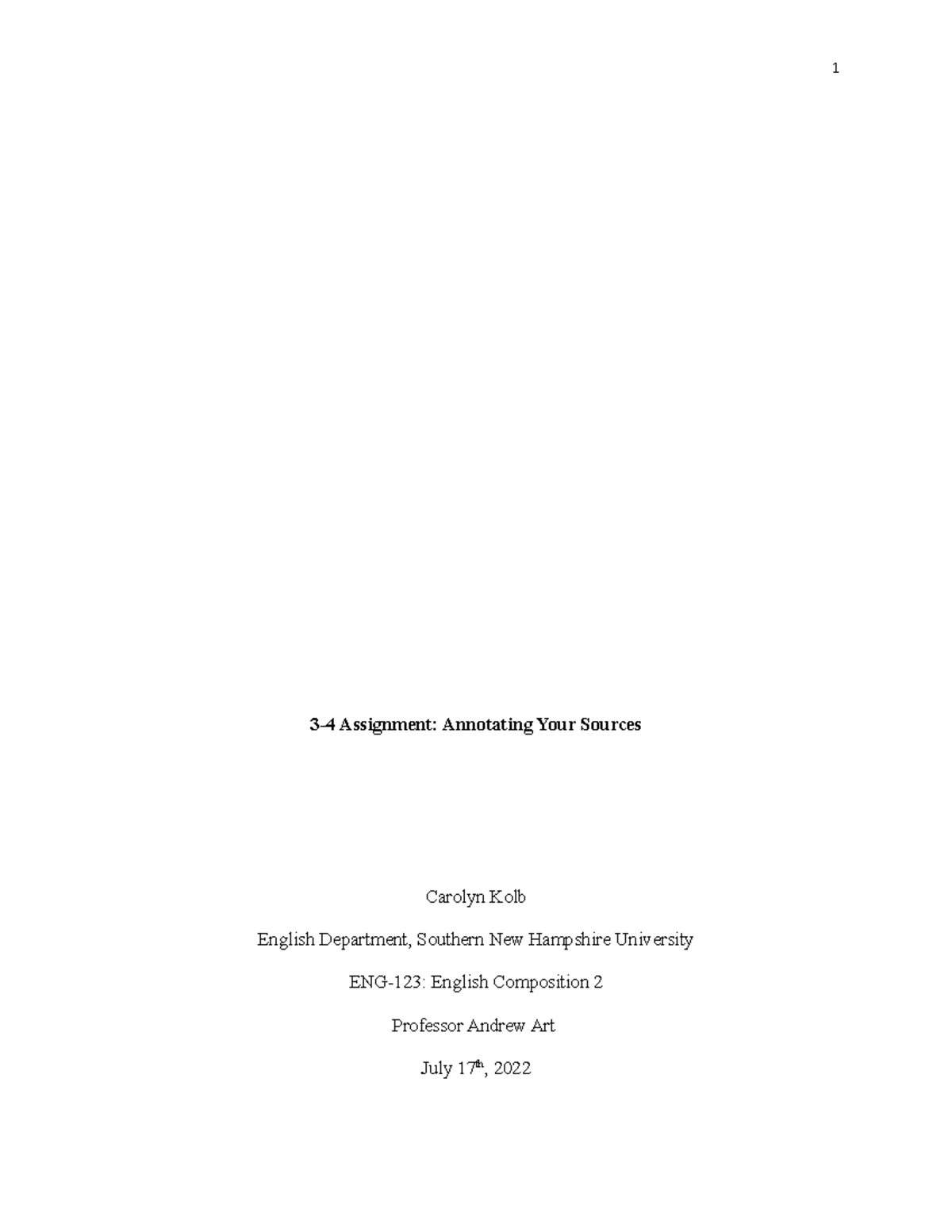 Kolb Carolyn 3 4 Assignment Annotating Your Sources 3 4 Assignment Annotating Your Sources