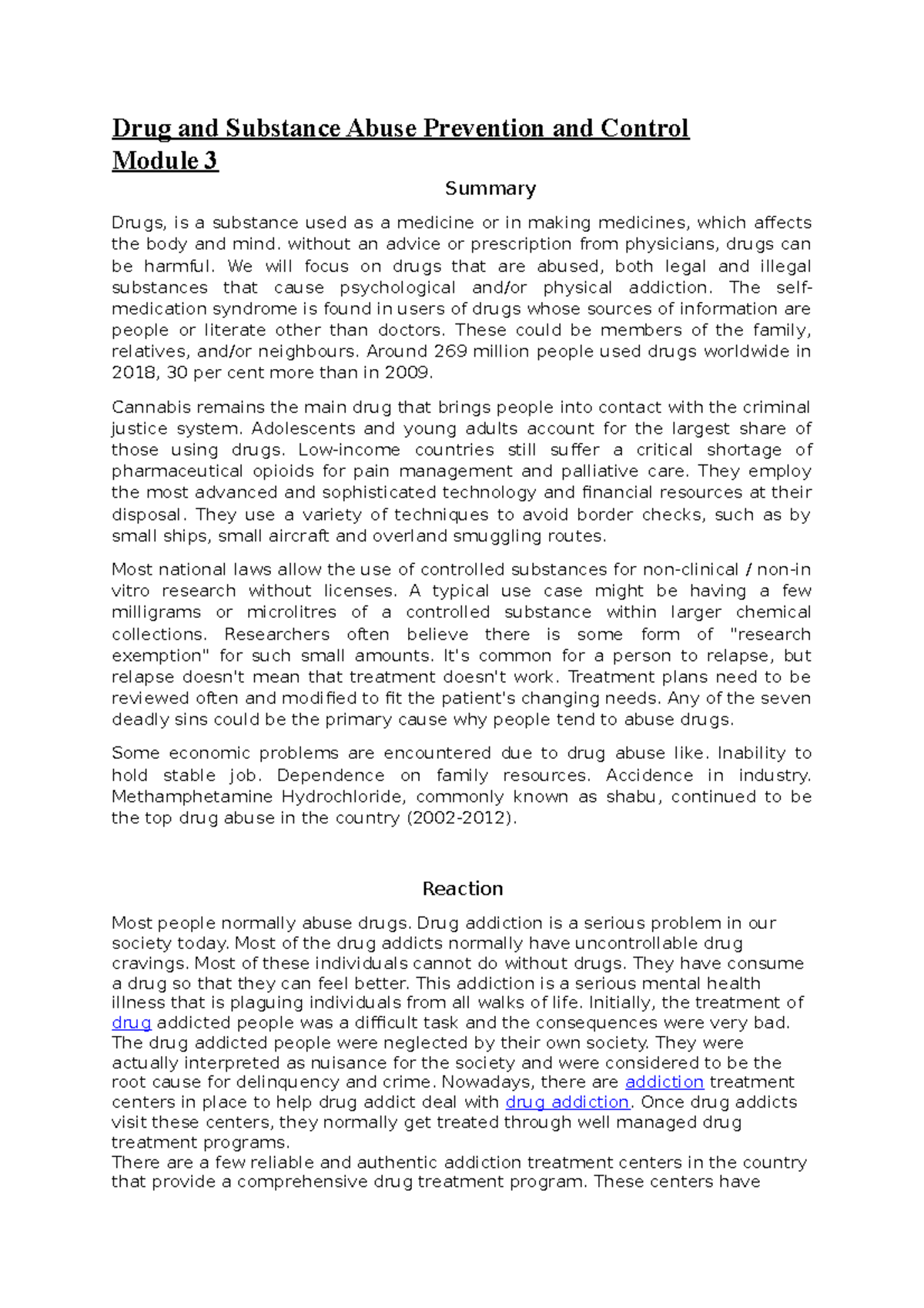 NSTP-CWTS-3 - Students. - Drug and Substance Abuse Prevention and ...