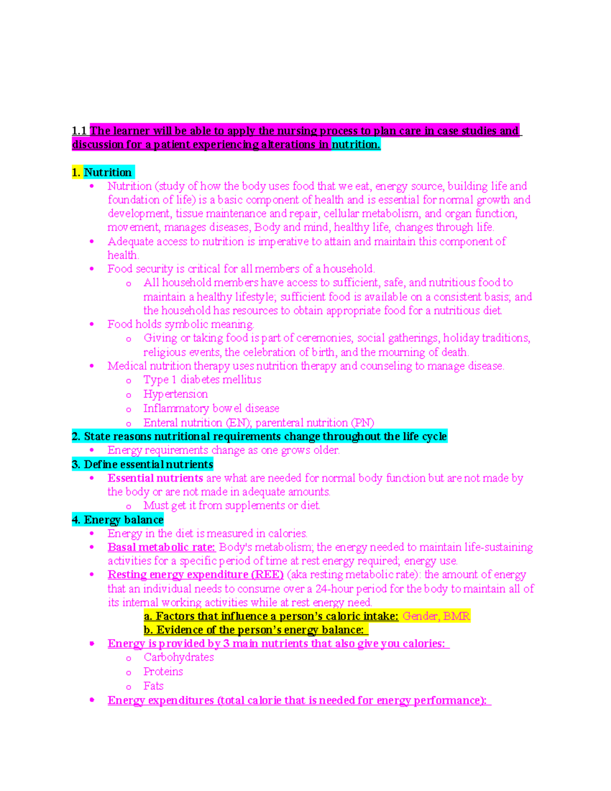 Process 2 Module - 1 The learner will be able to apply the nursing ...