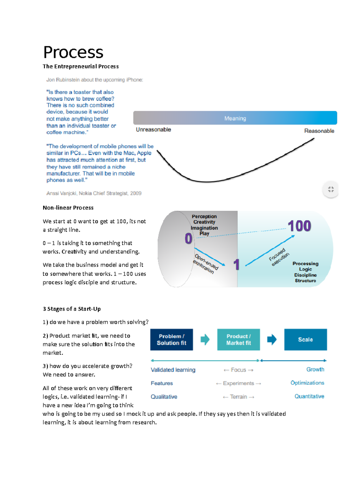 Lecture 7 - Process - Process The Entrepreneurial Process Non-linear ...