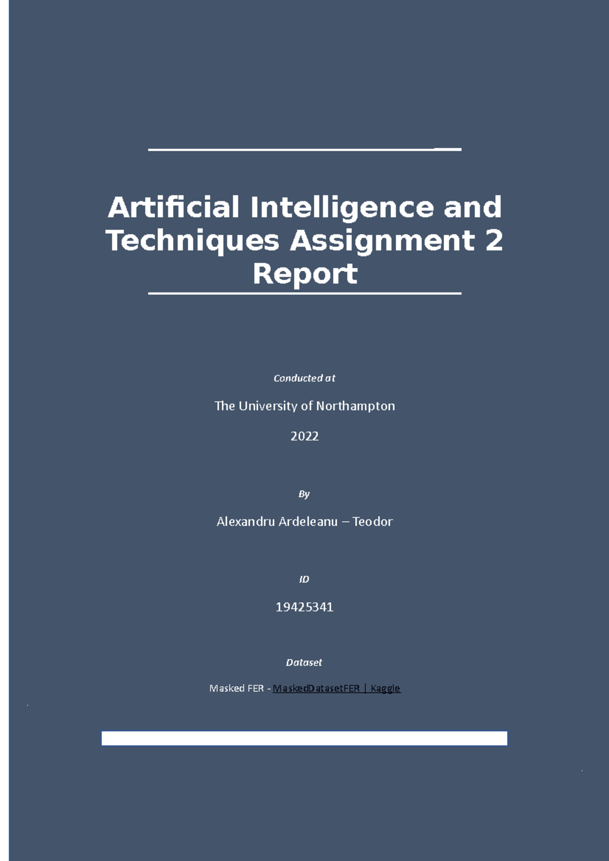 AI Assignment 2 Report: Emotion Classification using Deep Learning - Studocu