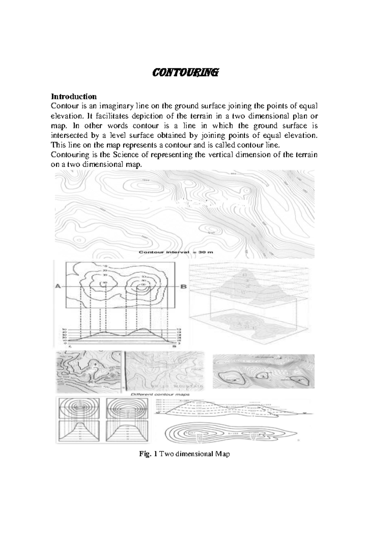 Contouring lecture note - Contouring Introduction Contour is an ...