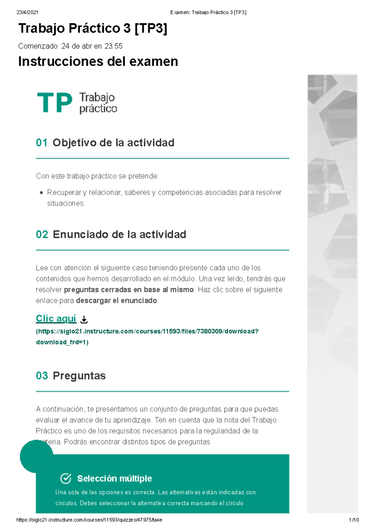 Aprender TP3 100% Amalia FM - Trabajo Práctico 3 [TP3] Comenzado: 24 de ...