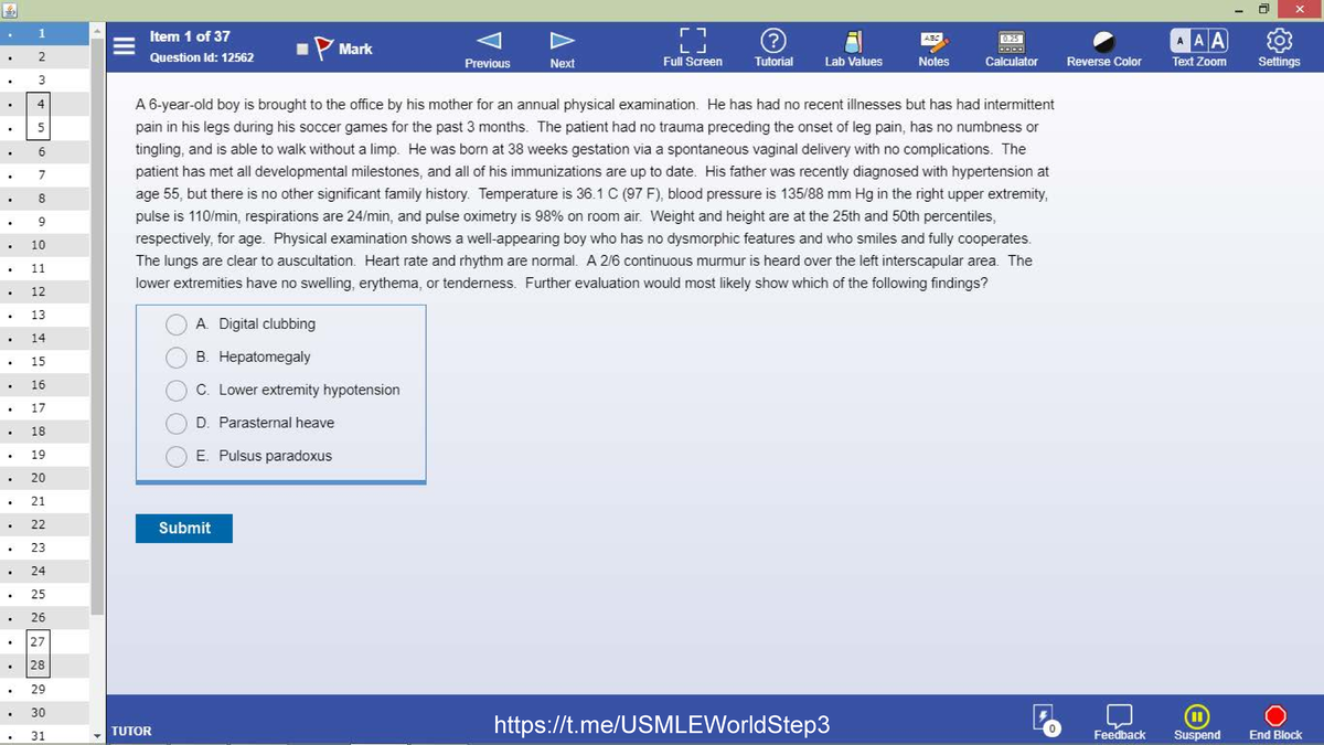 Advanced - Cardiovascular Block 2- @ Usmleworld Step 3 - 2 3 CJ 6 7 8 9 ...