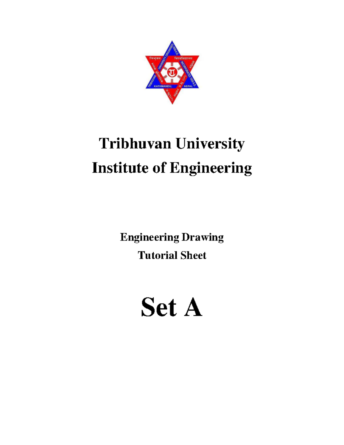 Engineering Drawing Set A - Tribhuvan University Institute of ...