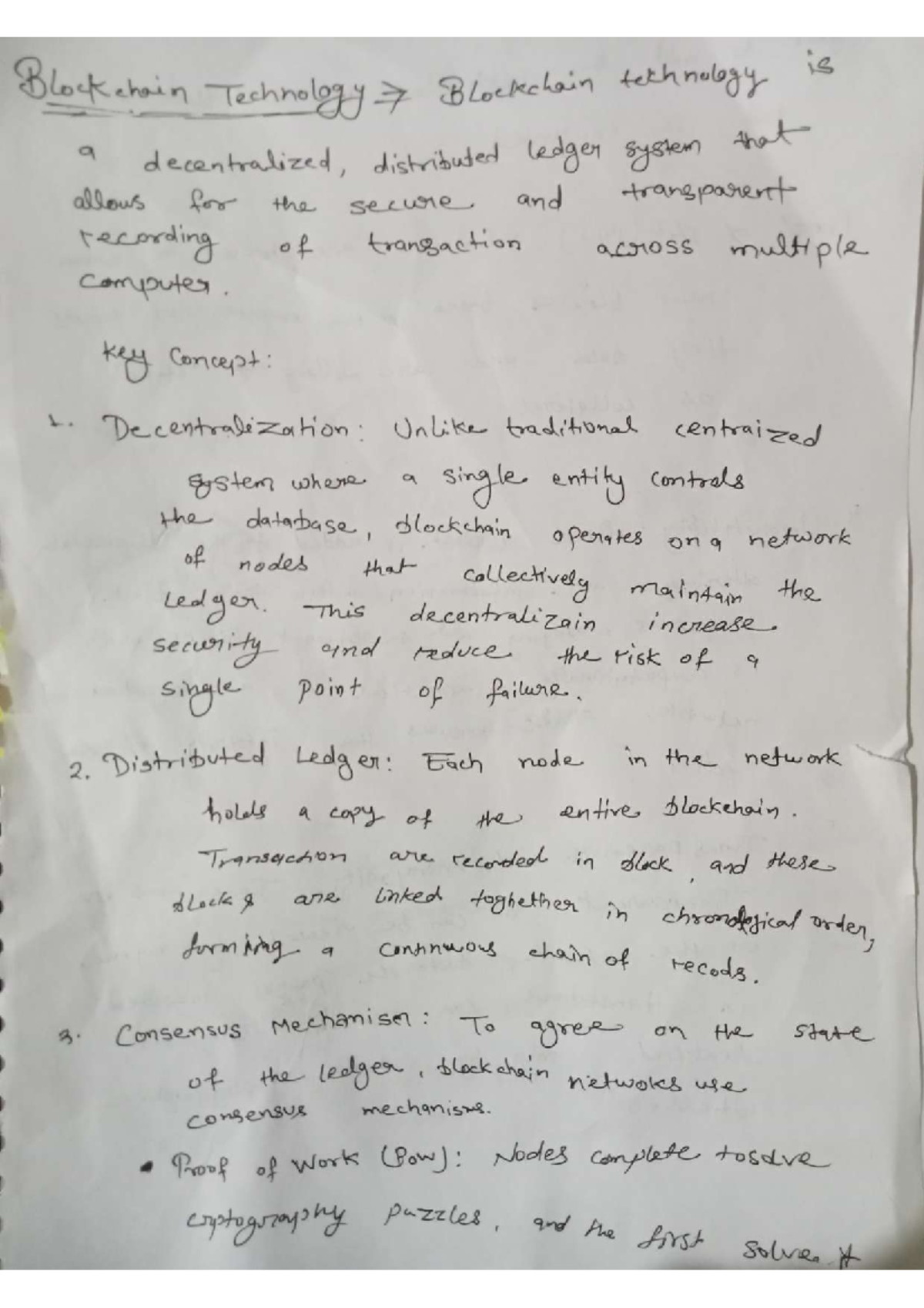 Block Chain Unit 1 - Blockchain Technology - Studocu