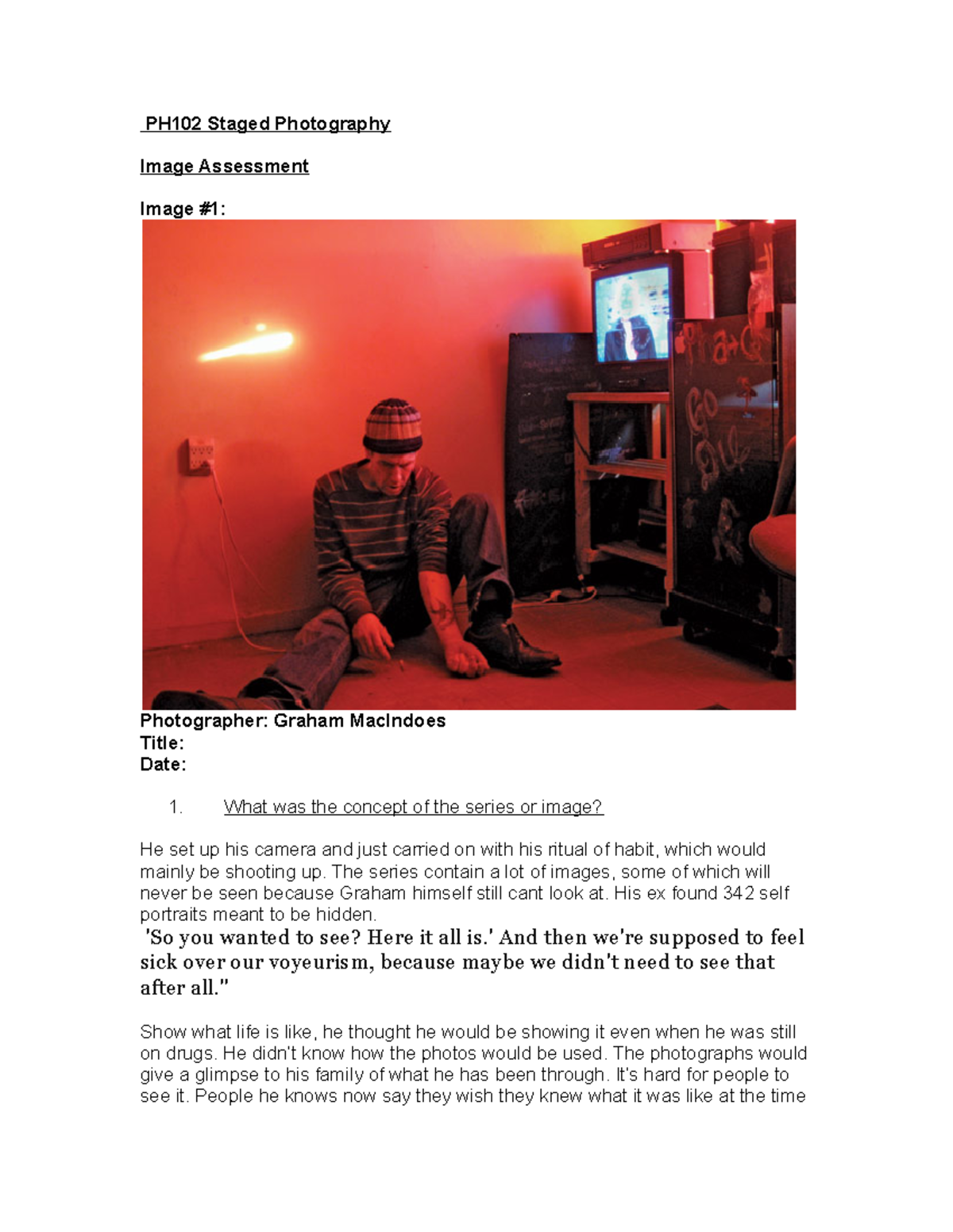 PH102Staged Image Assessment - PH102 Staged Photography Image ...