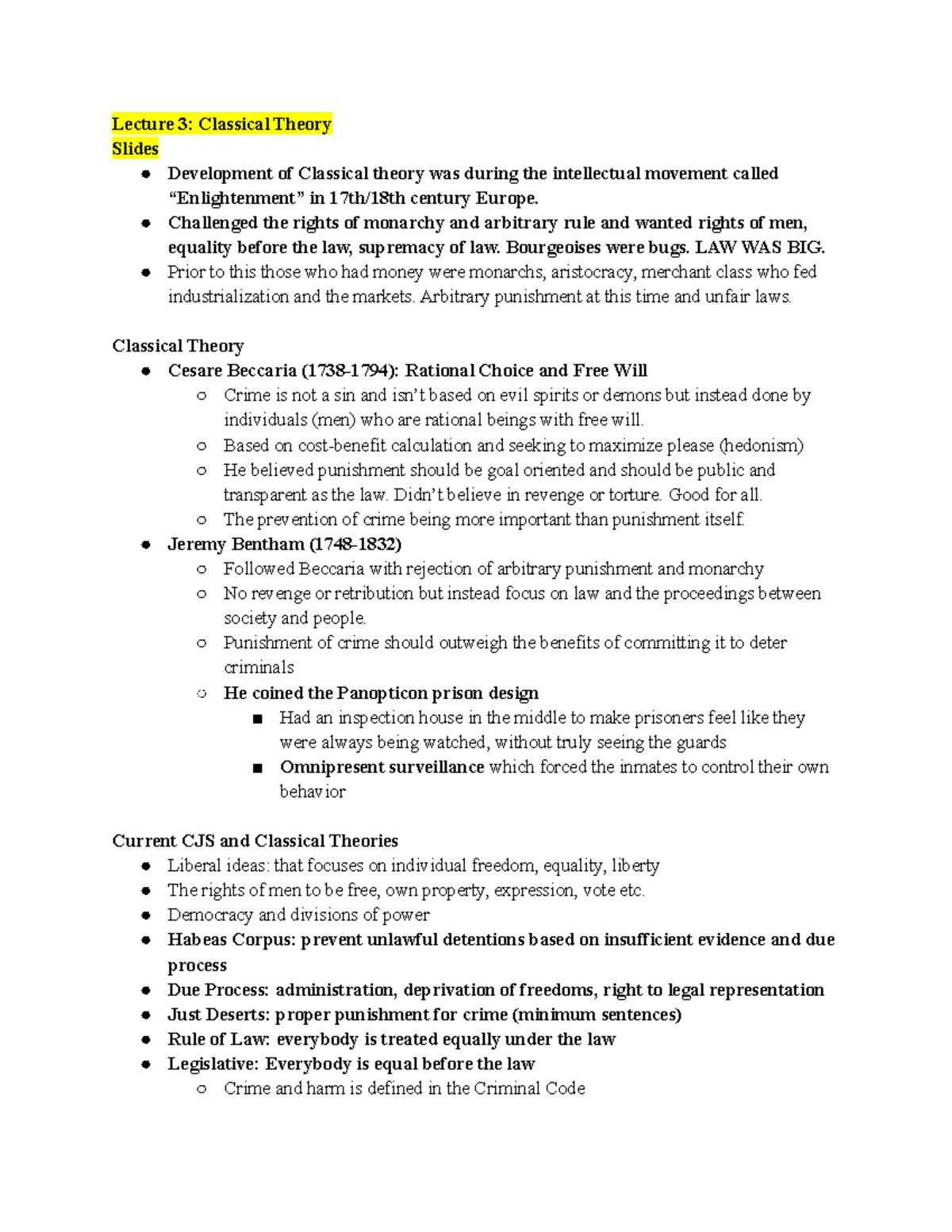 Lecture 3 Classical Theory - Lecture 3: Classical Theory Slides ...