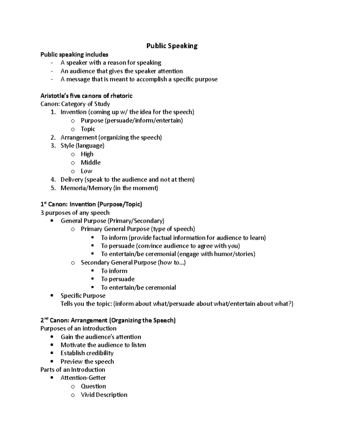 Public Speaking - Public Speaking Public speaking includes - A speaker ...