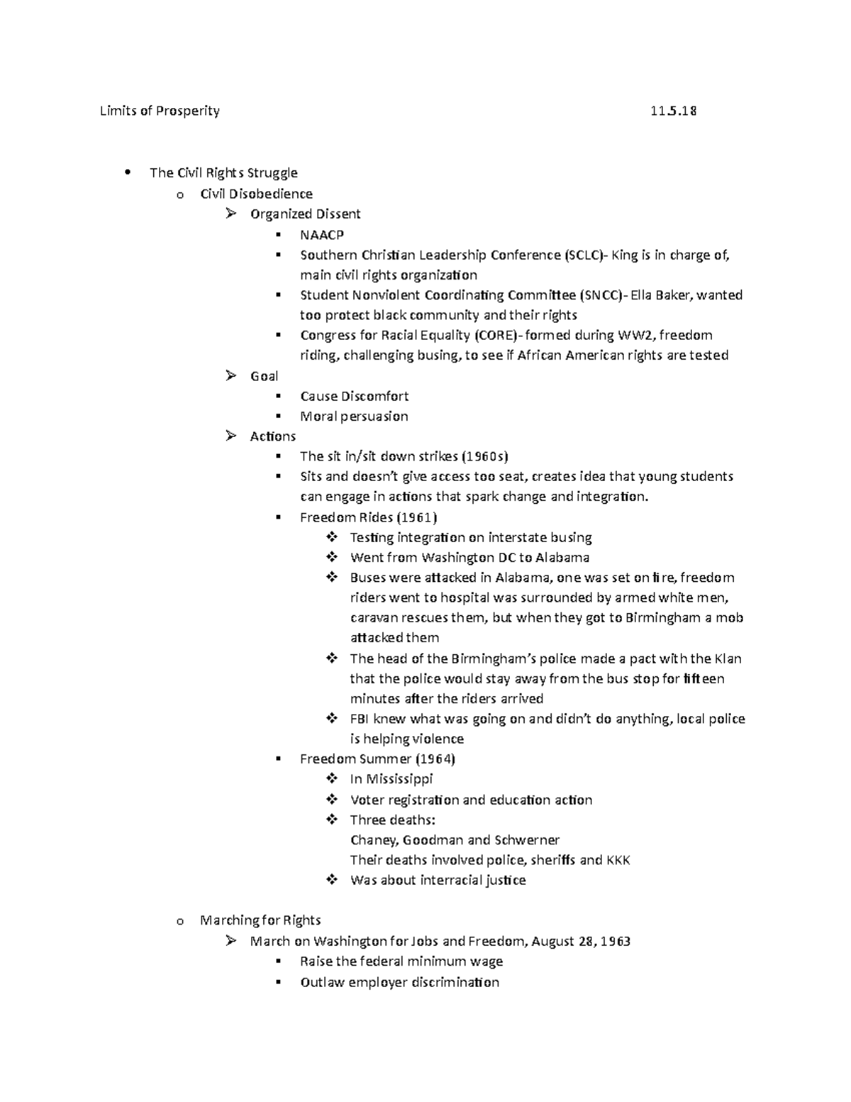 Limits of Prosperity - Limits of Prosperity 11.5 The Civil Rights ...