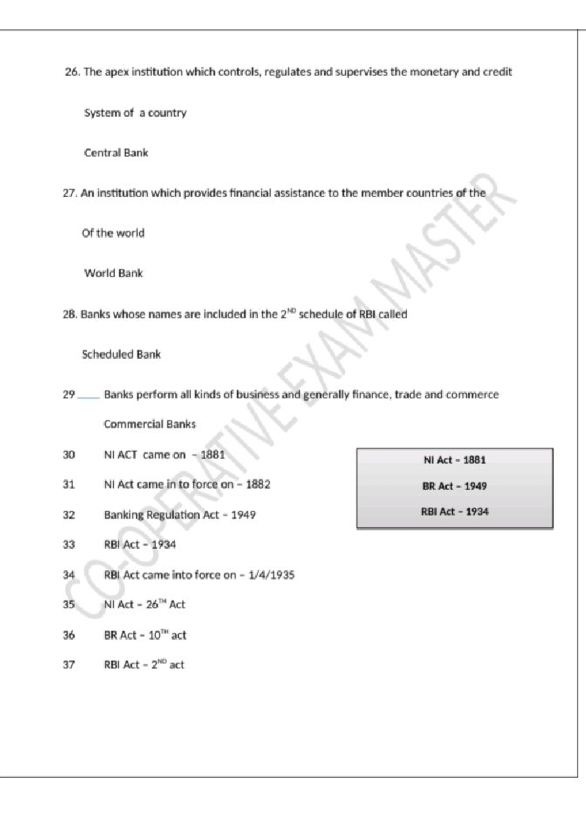 B4 - Banking question and answers - Banking Theory and Practice - Studocu