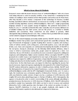 ITC Assignment - 20231468 What to Know About AI Chatbots Everyone is ...