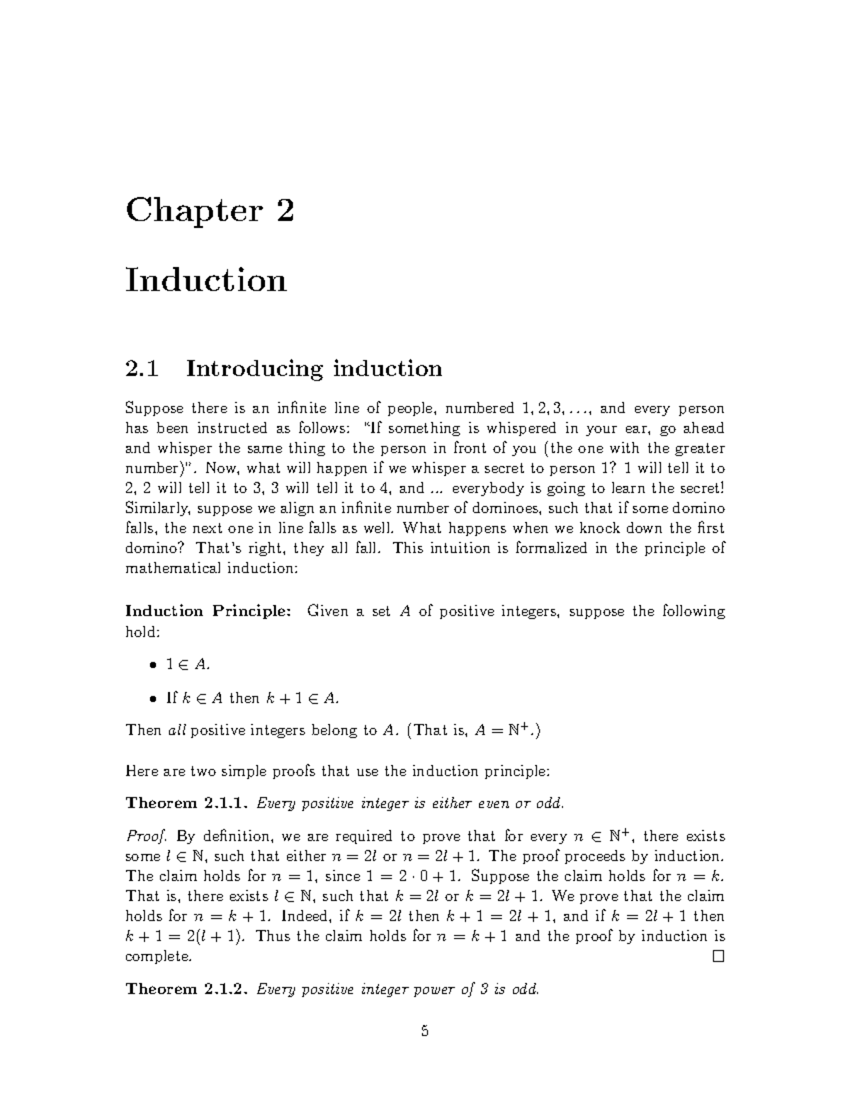 Strong induction - Chapter 2 Induction 2 Introducing induction Suppose ...
