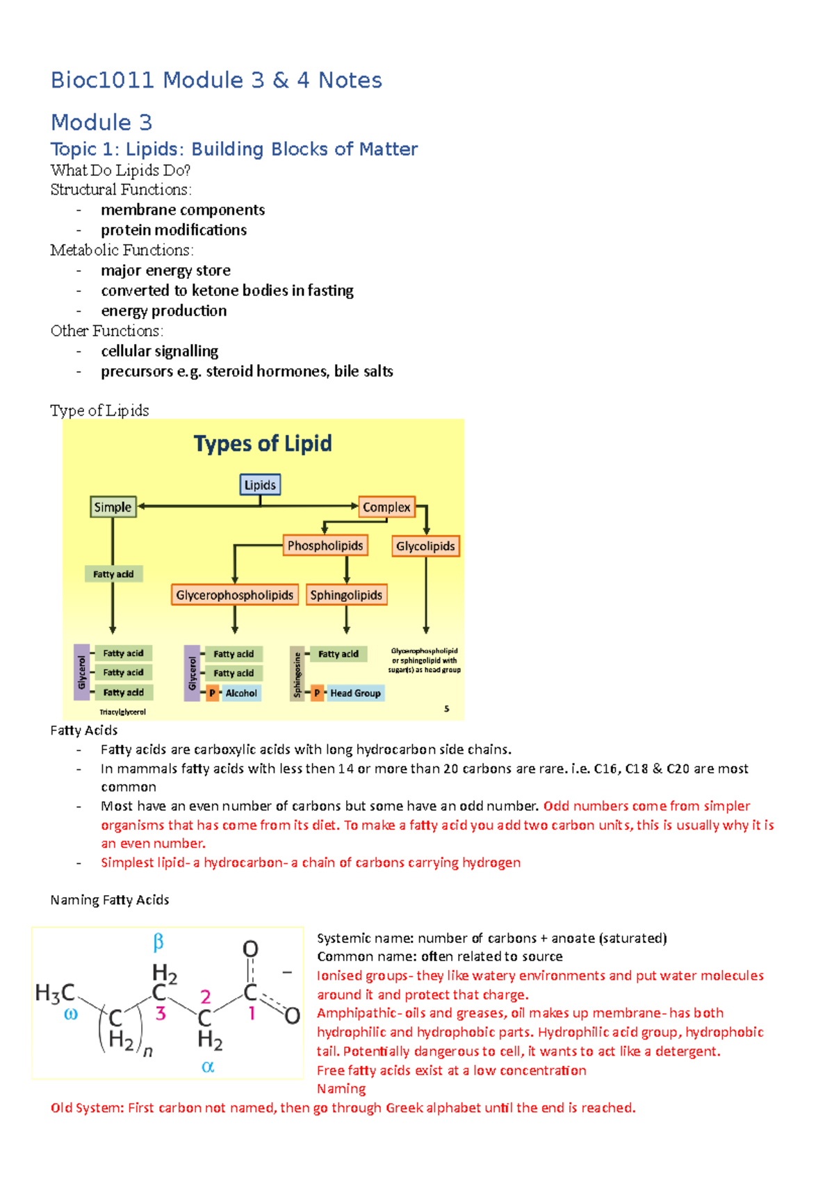 Bioc1011 Module 3 - Science - Bioc1011 Module 3 & 4 Notes Module 3 ...