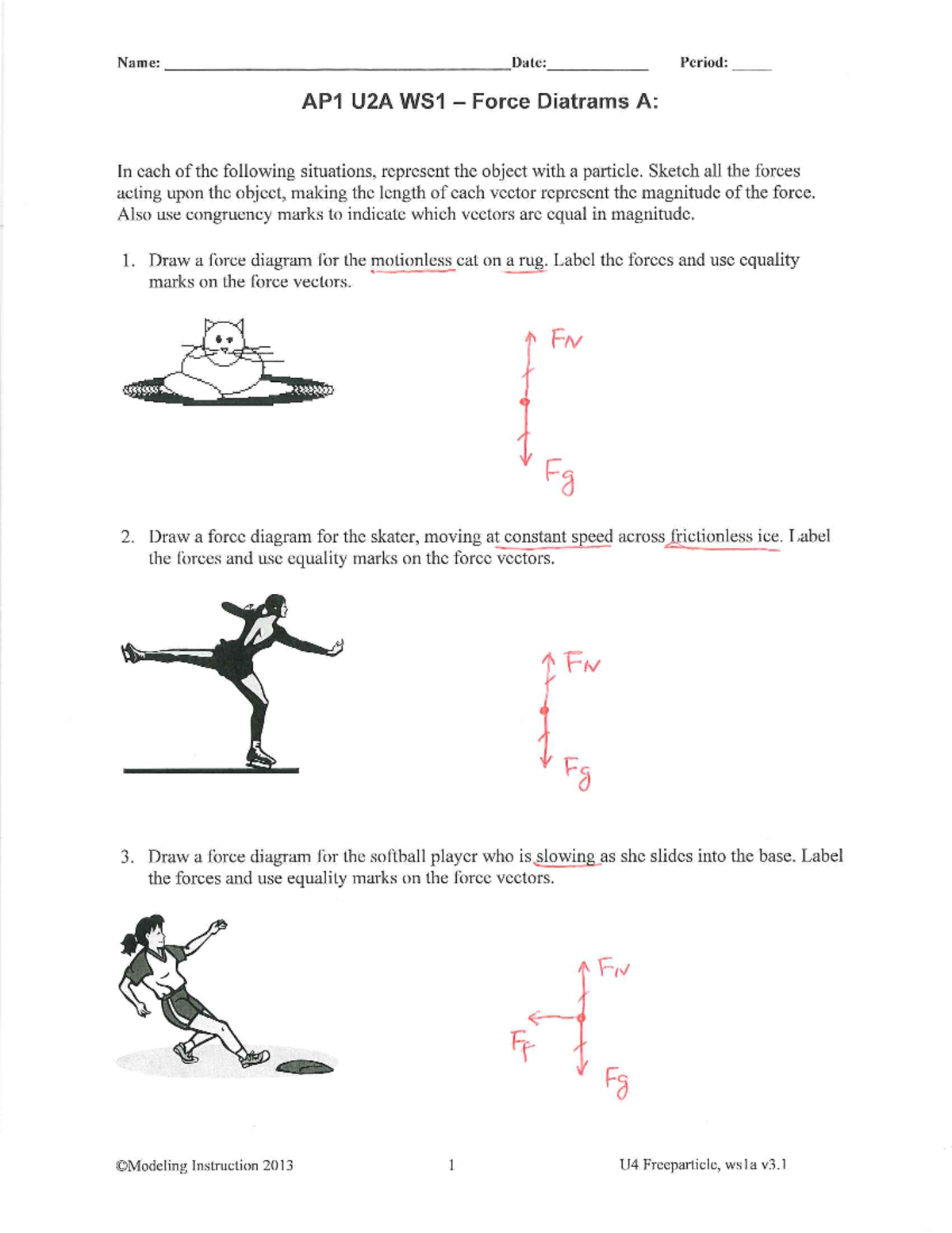Unit 2a Worksheet 1 Key - PHYS 103 - Studocu