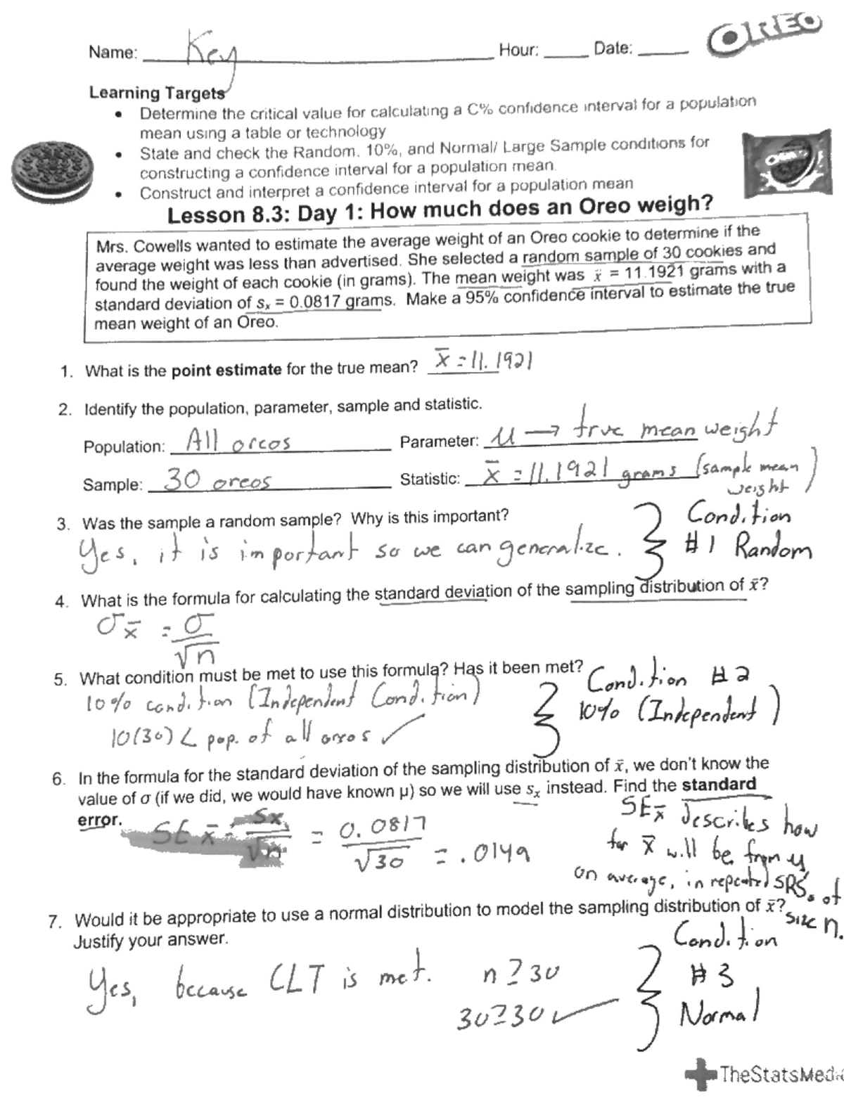 10 - key lesson 8 - Yeah it a grwta awesome document - Name: Key Hour ...