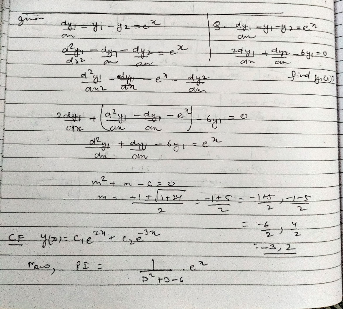 Homework Diff. eq - Questions on second order diffrential equation - di ...