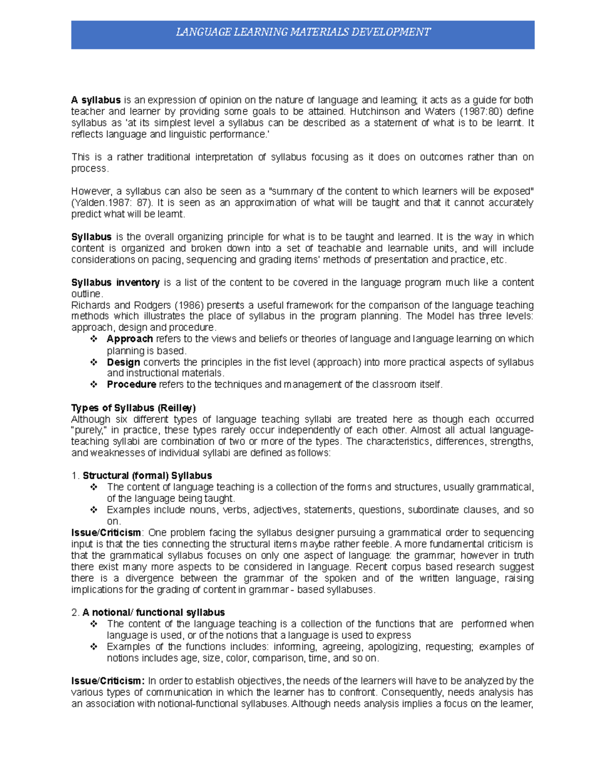 A syllabus activity october 31 - A syllabus is an expression of opinion ...