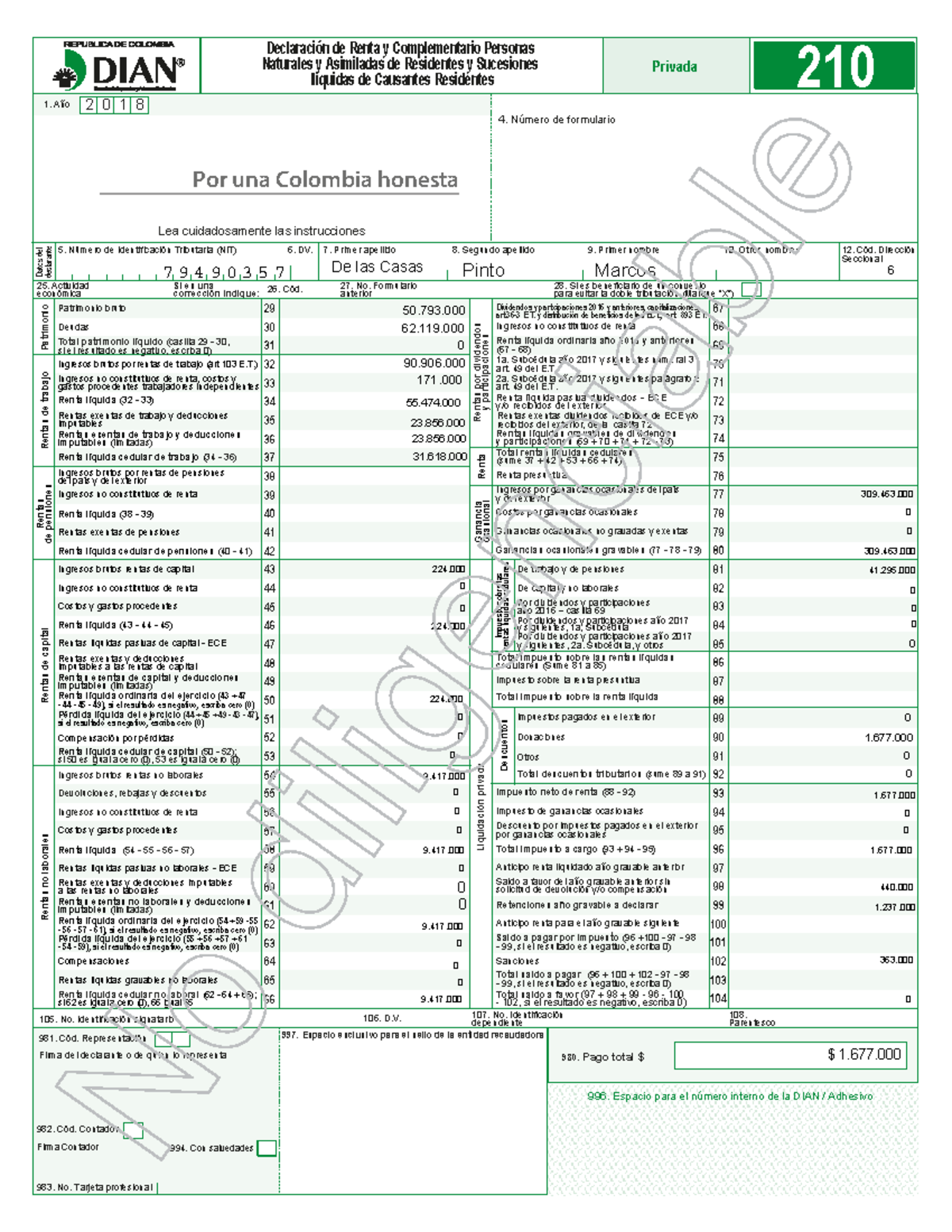 Formulario 210 - resumen - - Studocu