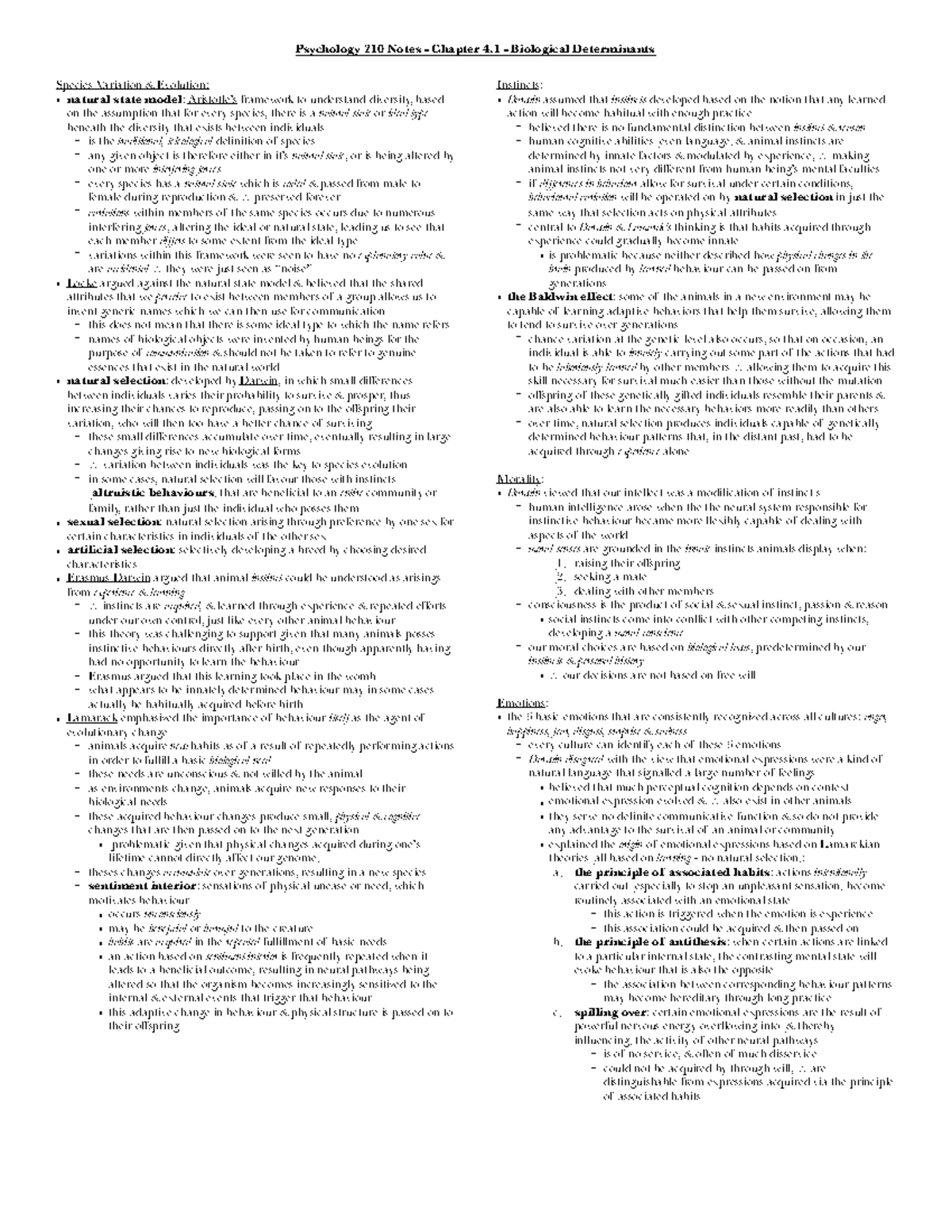 PSYC 210 Notes - Ch. 4 - Dr. Daniel Bub - Psychology 210 Notes ...
