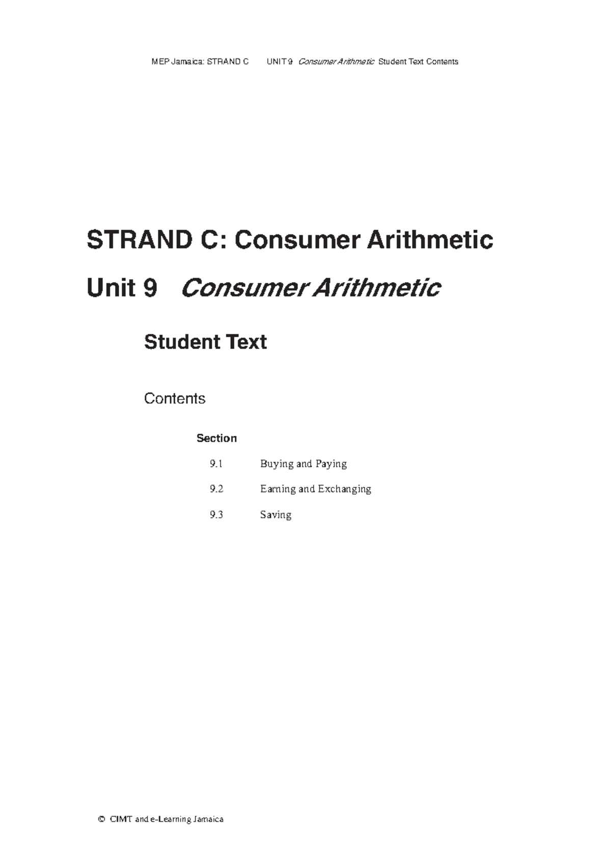 Consumer arithmetic - Hey gurl - MEP Jamaica: STRAND C UNIT 9 Consumer ...