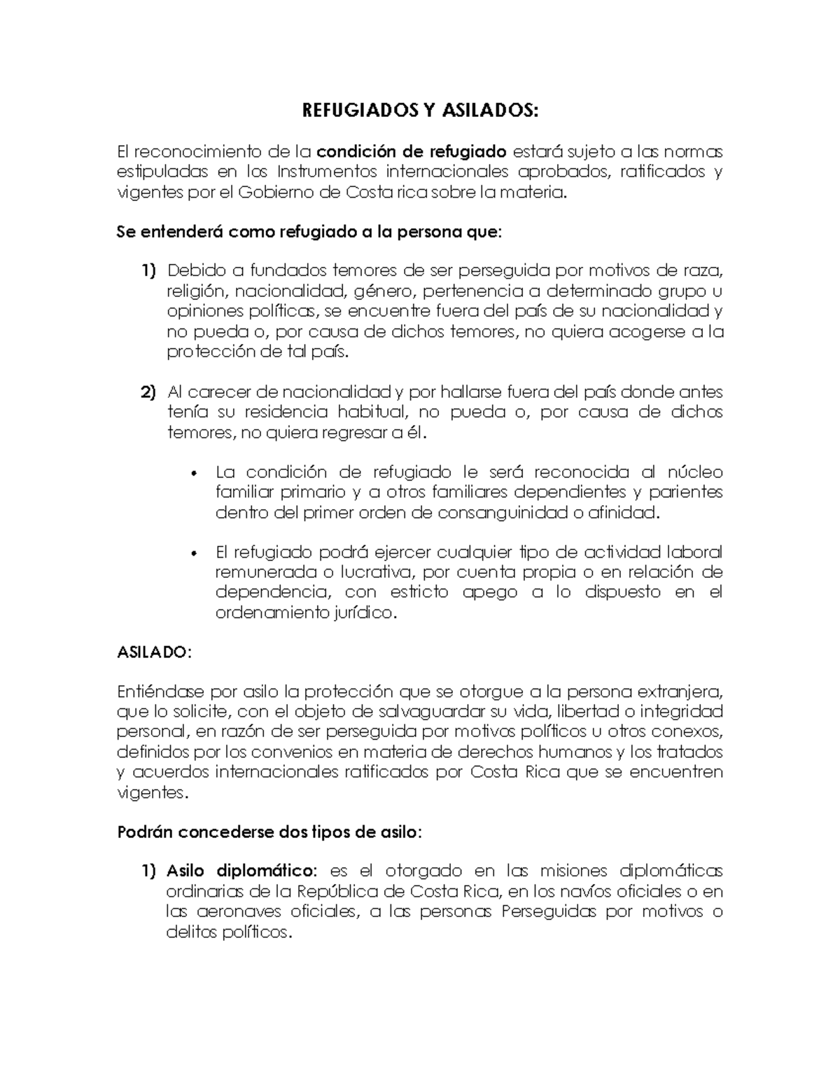 Refugiados Y Asilados - Asilado - REFUGIADOS Y ASILADOS: El ...