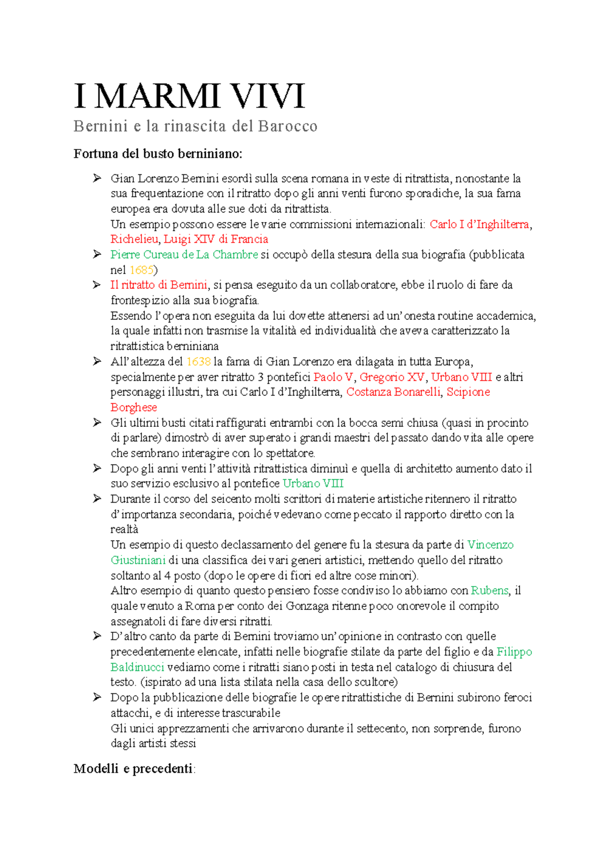 I Marmi VIVI - I MARMI VIVI Bernini e la rinascita del Barocco Fortuna ...