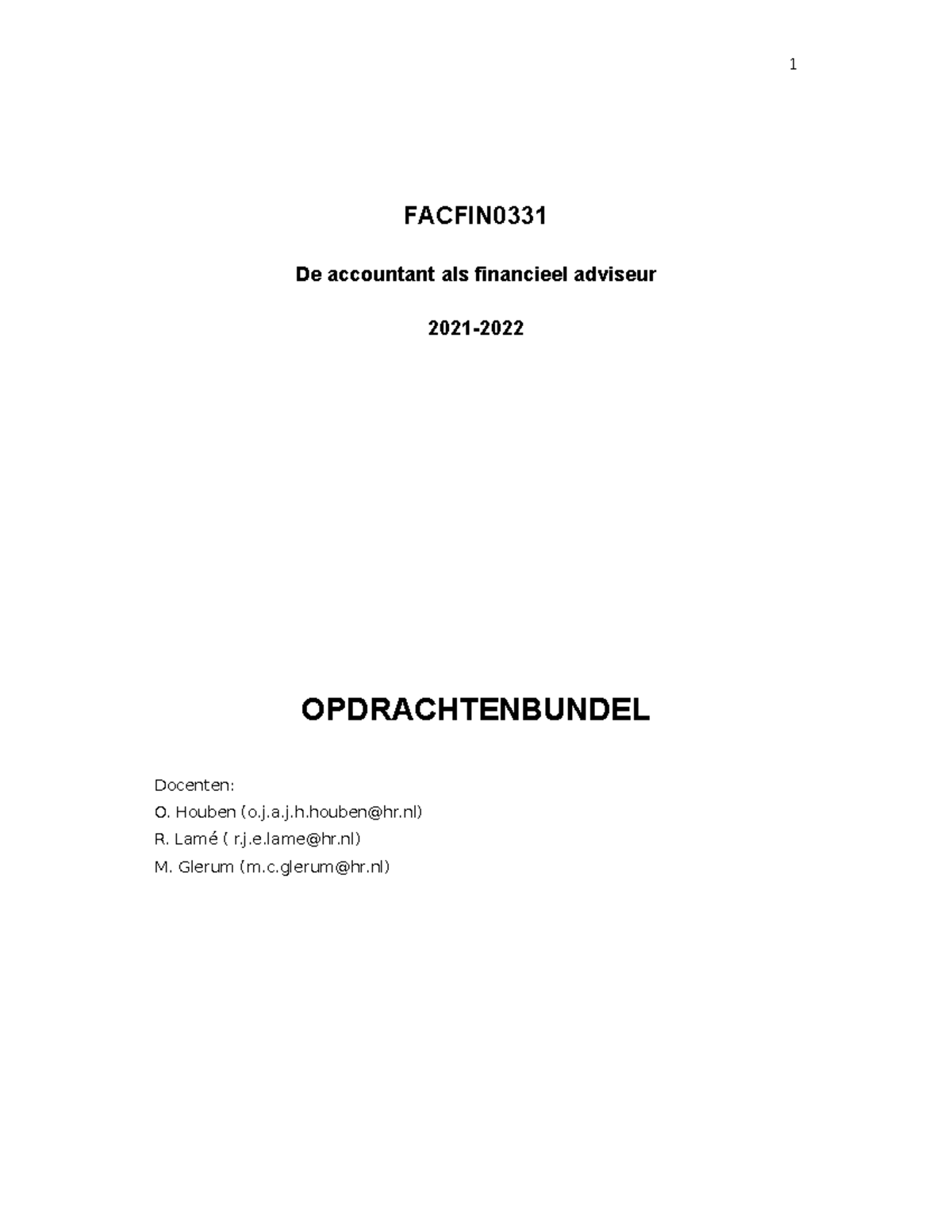 Facfin 0331 Opdrachtbundel 21-22 - Klinisch Obductie Practicum Ba2 ...