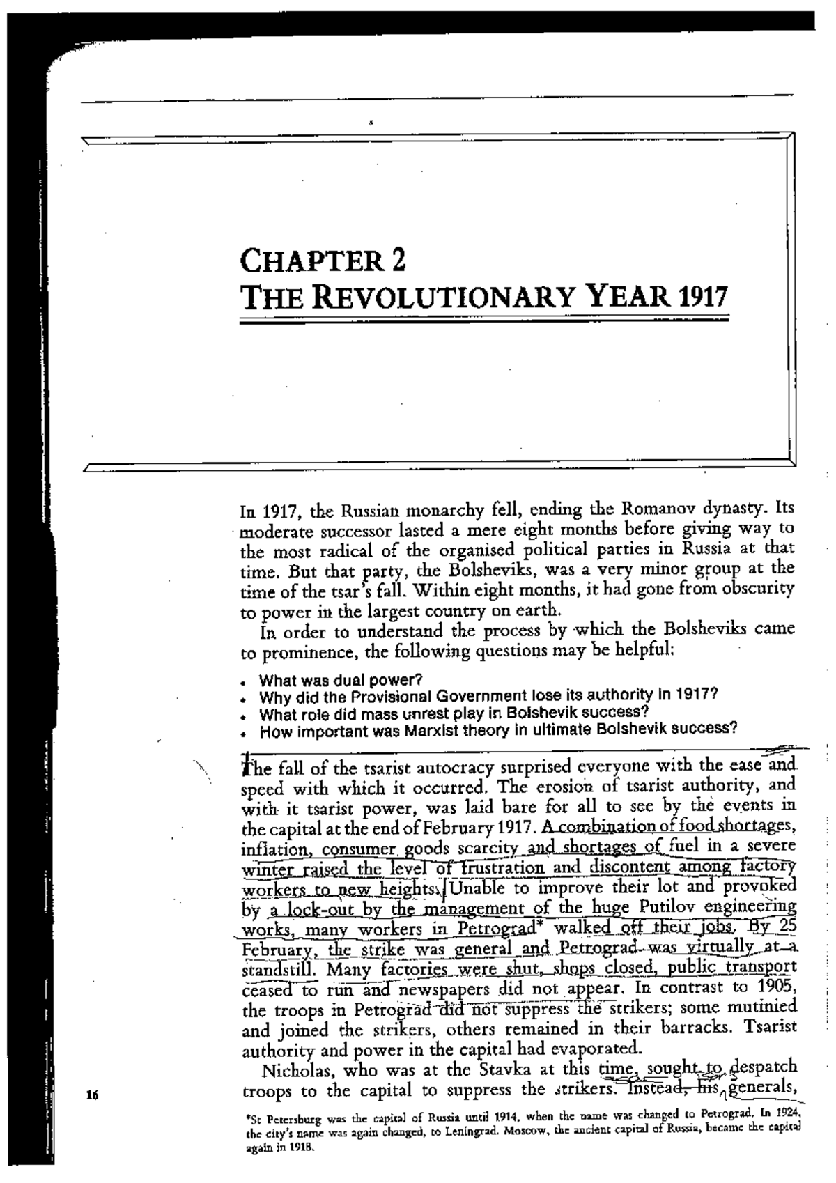 The Revolutionary Year 1917 - Studocu