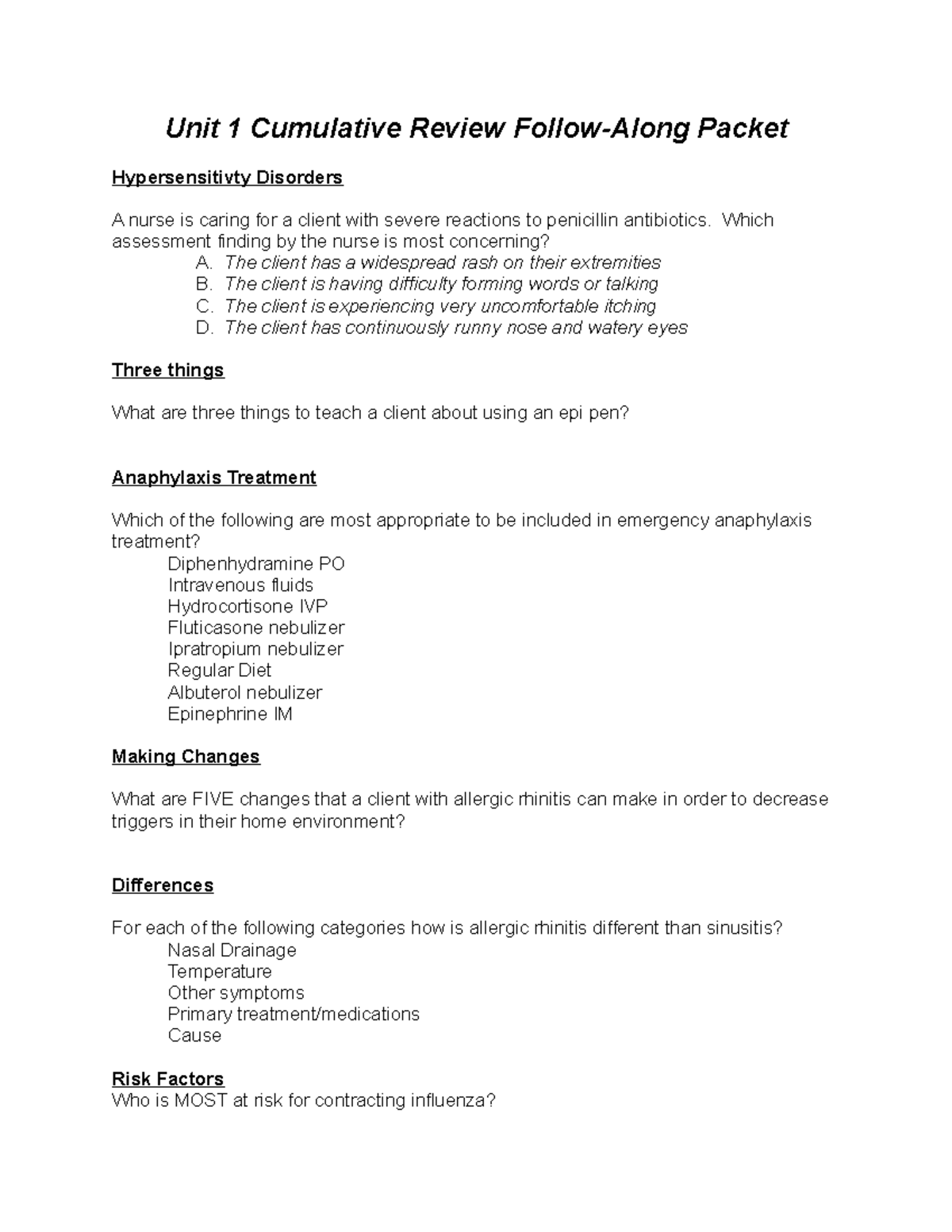 Unit 1 Cumulative Review Follow-Along Packet (2) - Unit 1 Cumulative ...