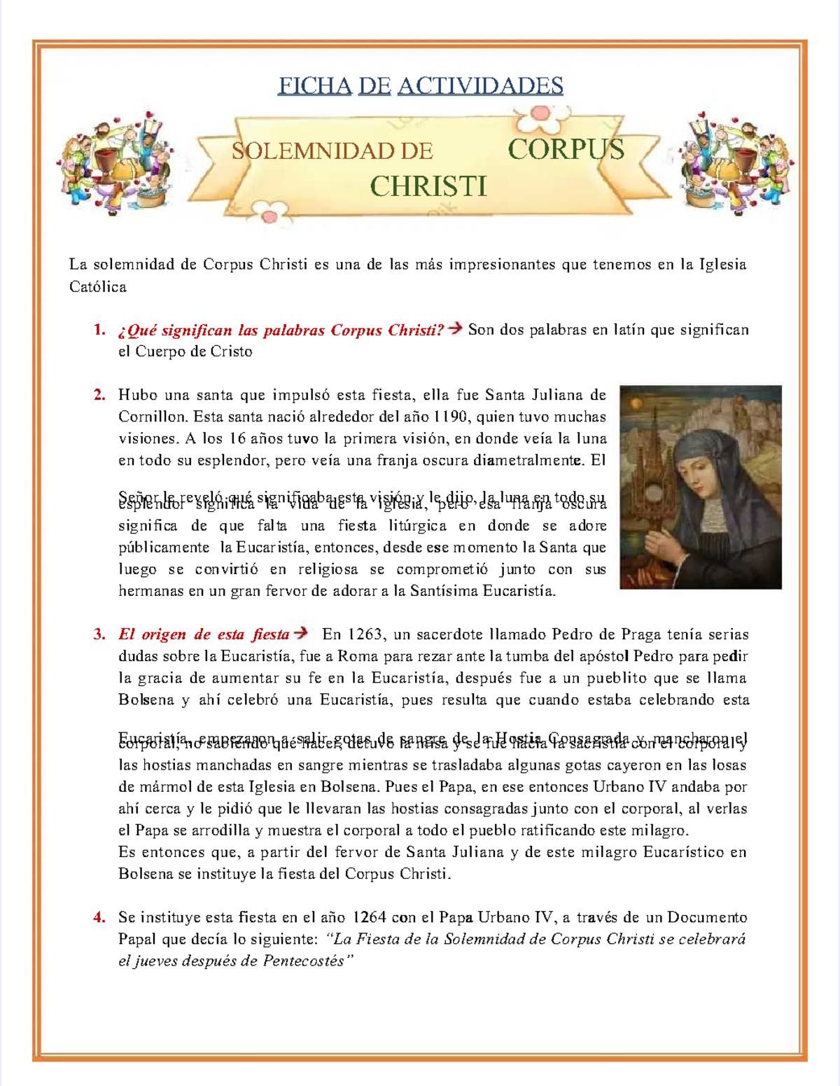 Pdf-ficha-de-actividades-corpus-christi compress - La solemnidad de Corpus Christi es una de las ...