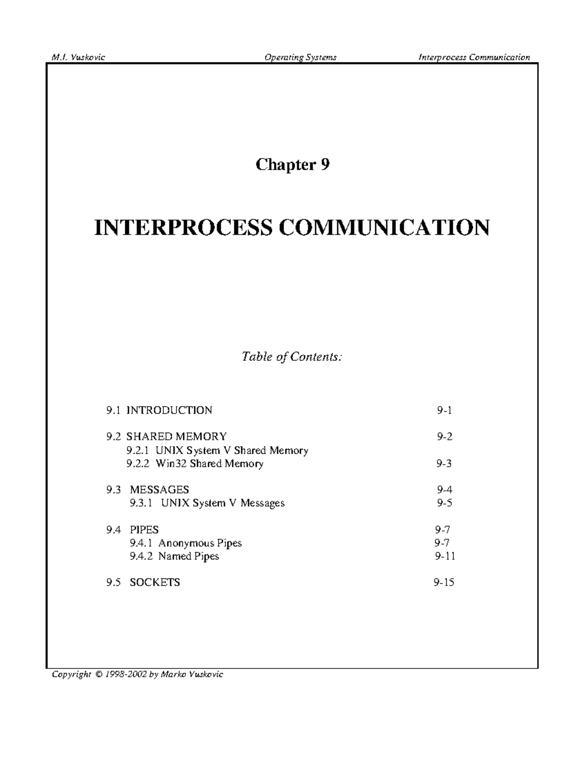 IPC Mechanisms - Study materials on systems programming - Chapter 9 ...