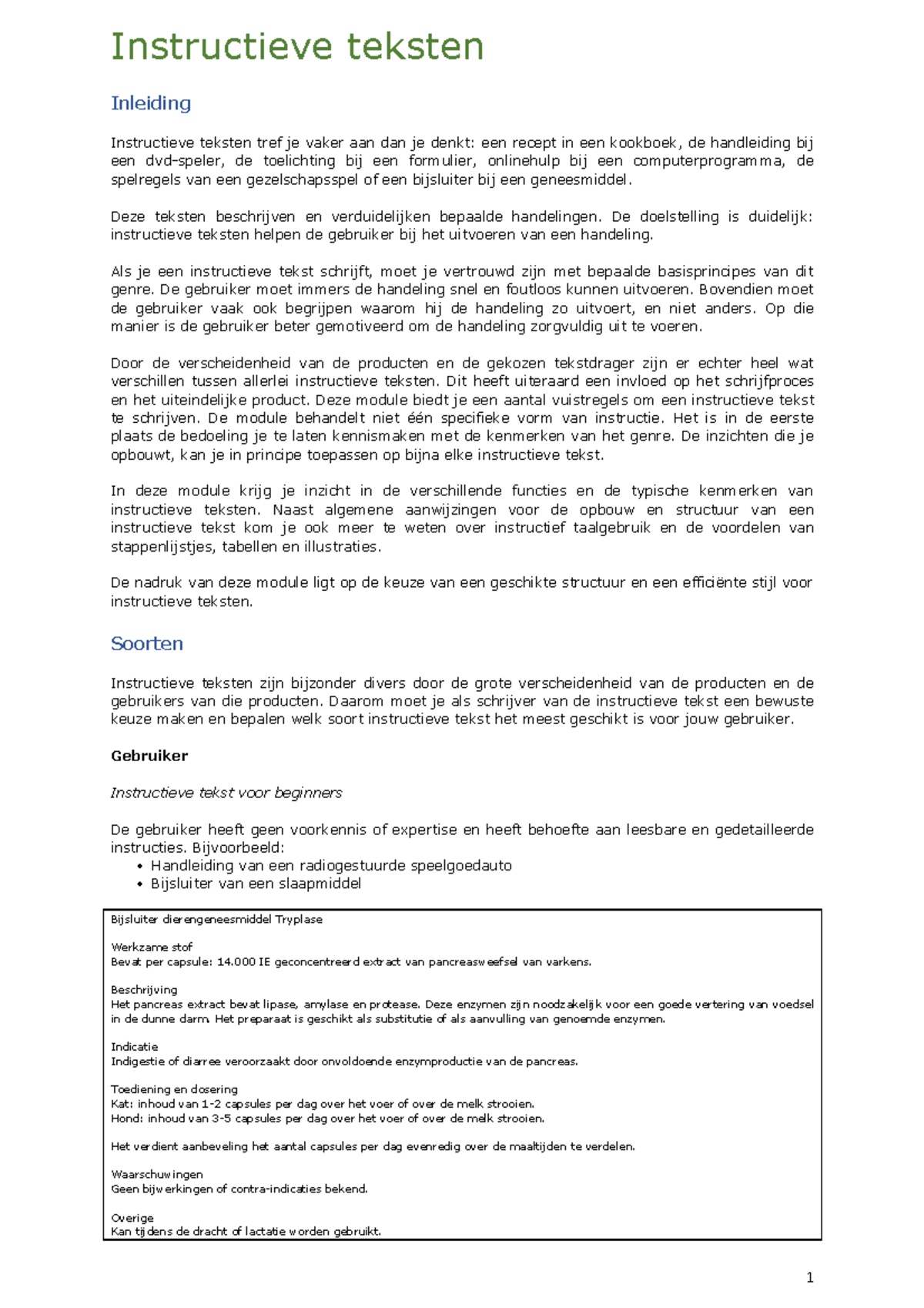 Instructieve Tekst