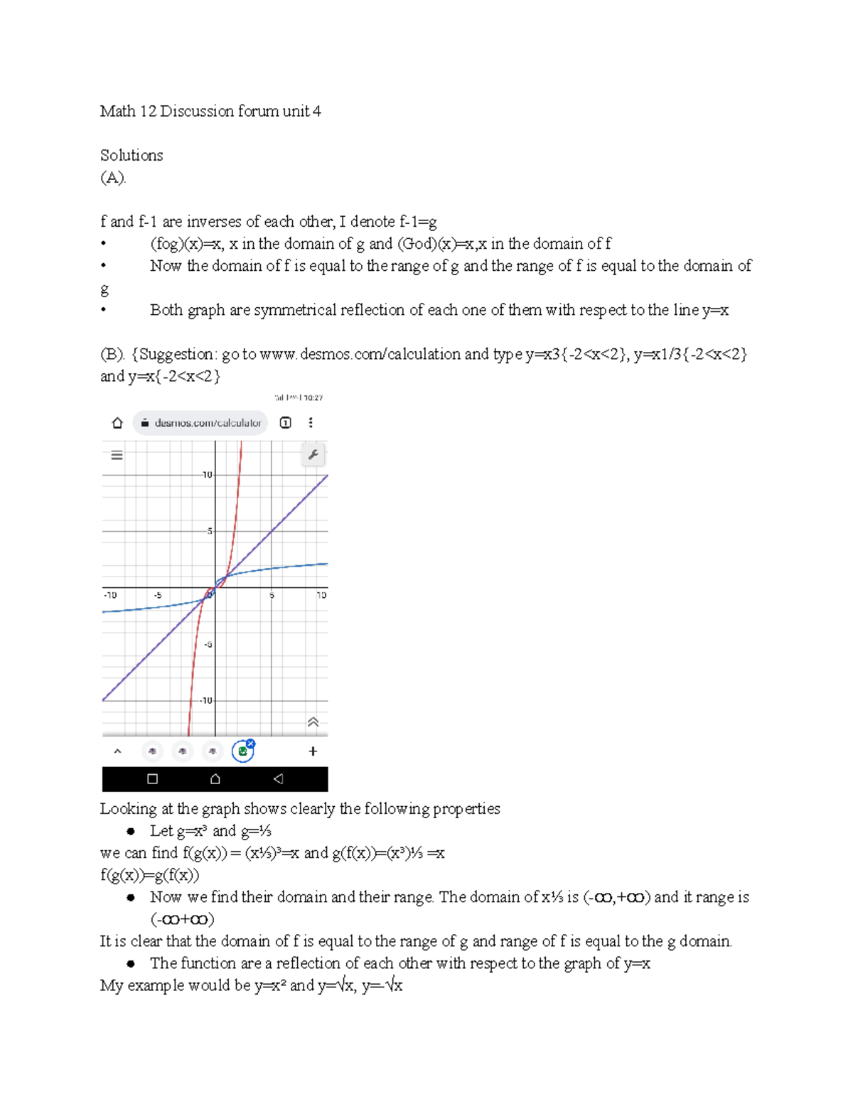 Math 12 Discussion forum unit 4 - Math 12 Discussion forum unit 4 ...