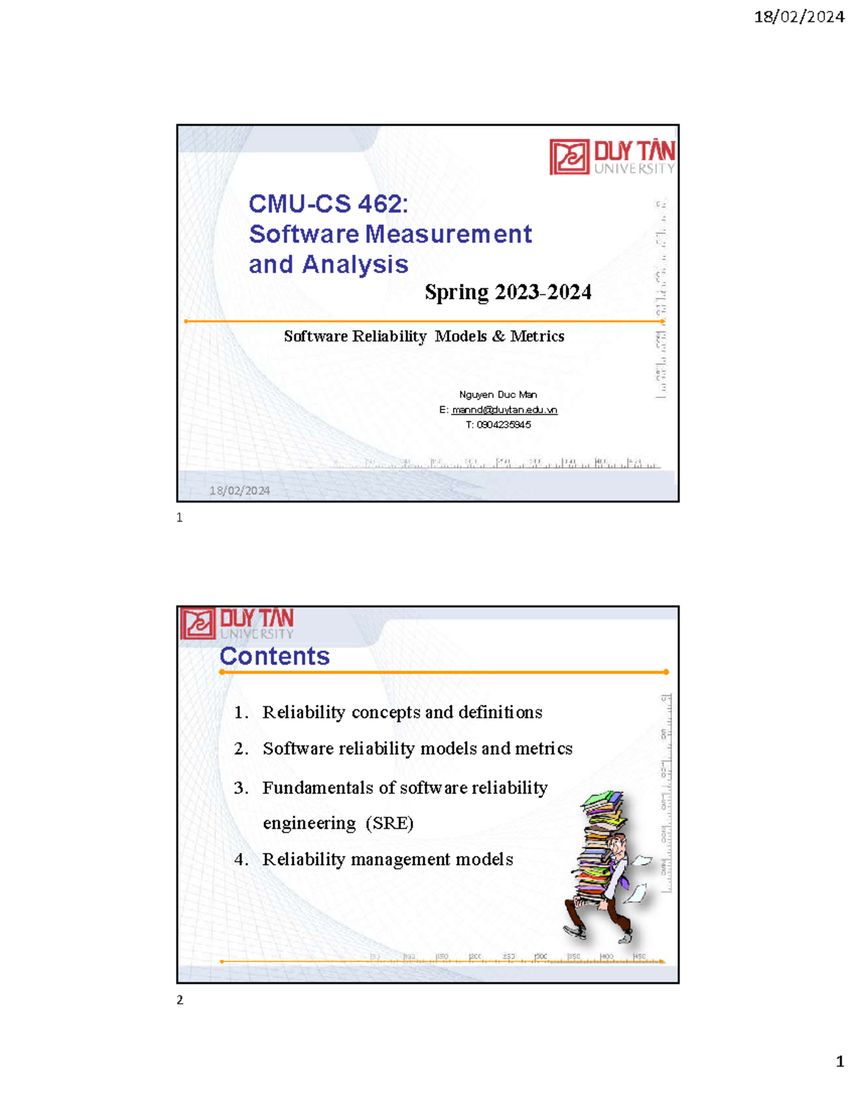 Cmu Cs 462 Software Meassurement And Analysis 2024s Lecture Slides 13 Cmu Cs 462