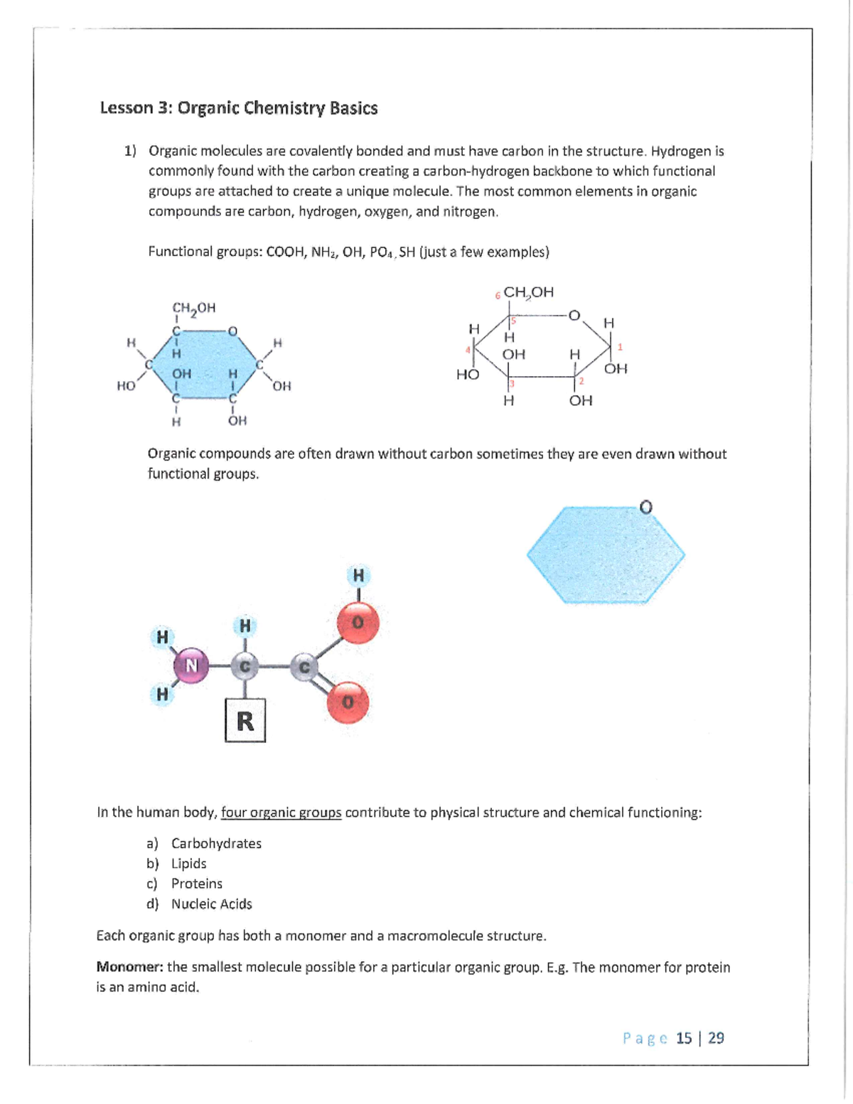 Lesson 3 Organic Chemistry Basics - Studocu