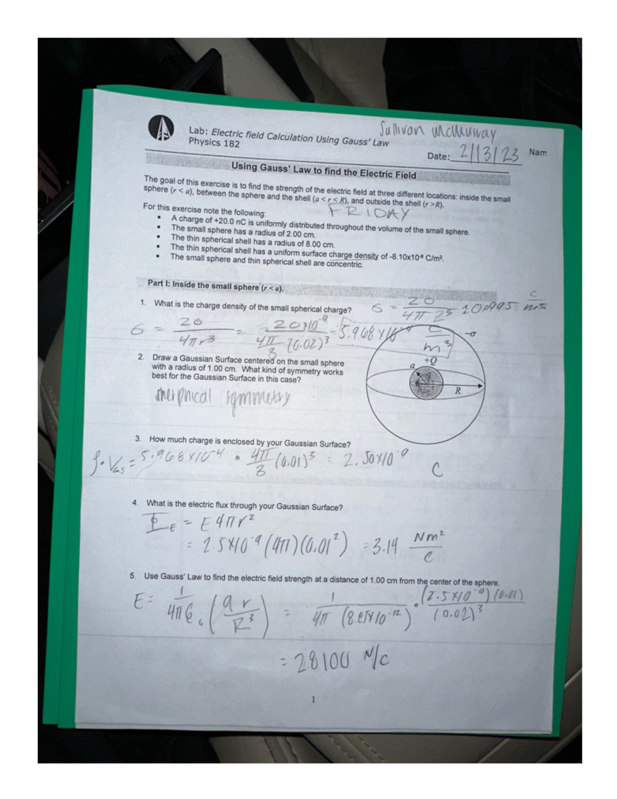 McMurray Exercise 05 - PHYS 212 - Studocu