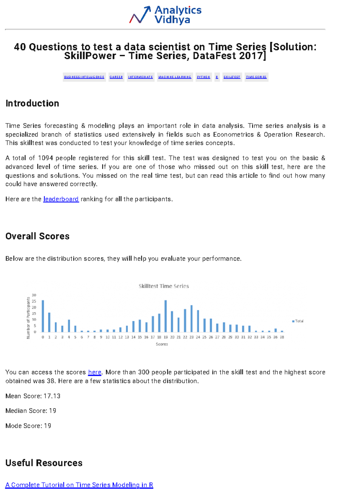 40 questions on time series solution skillpower time series datafest ...
