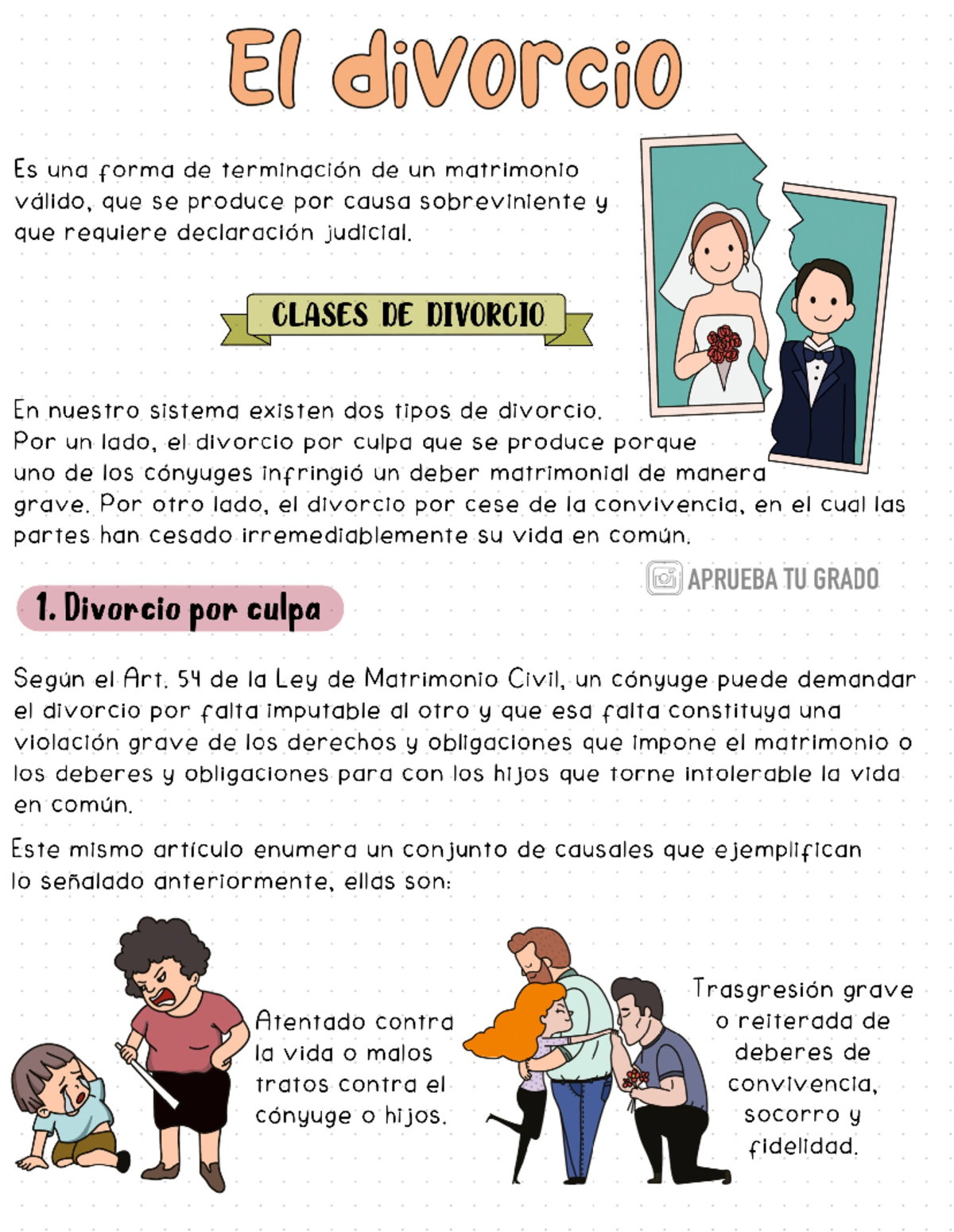 El divorcio - CLASES DE DIVORCIO En nuestro sistema existen dos tipos ...