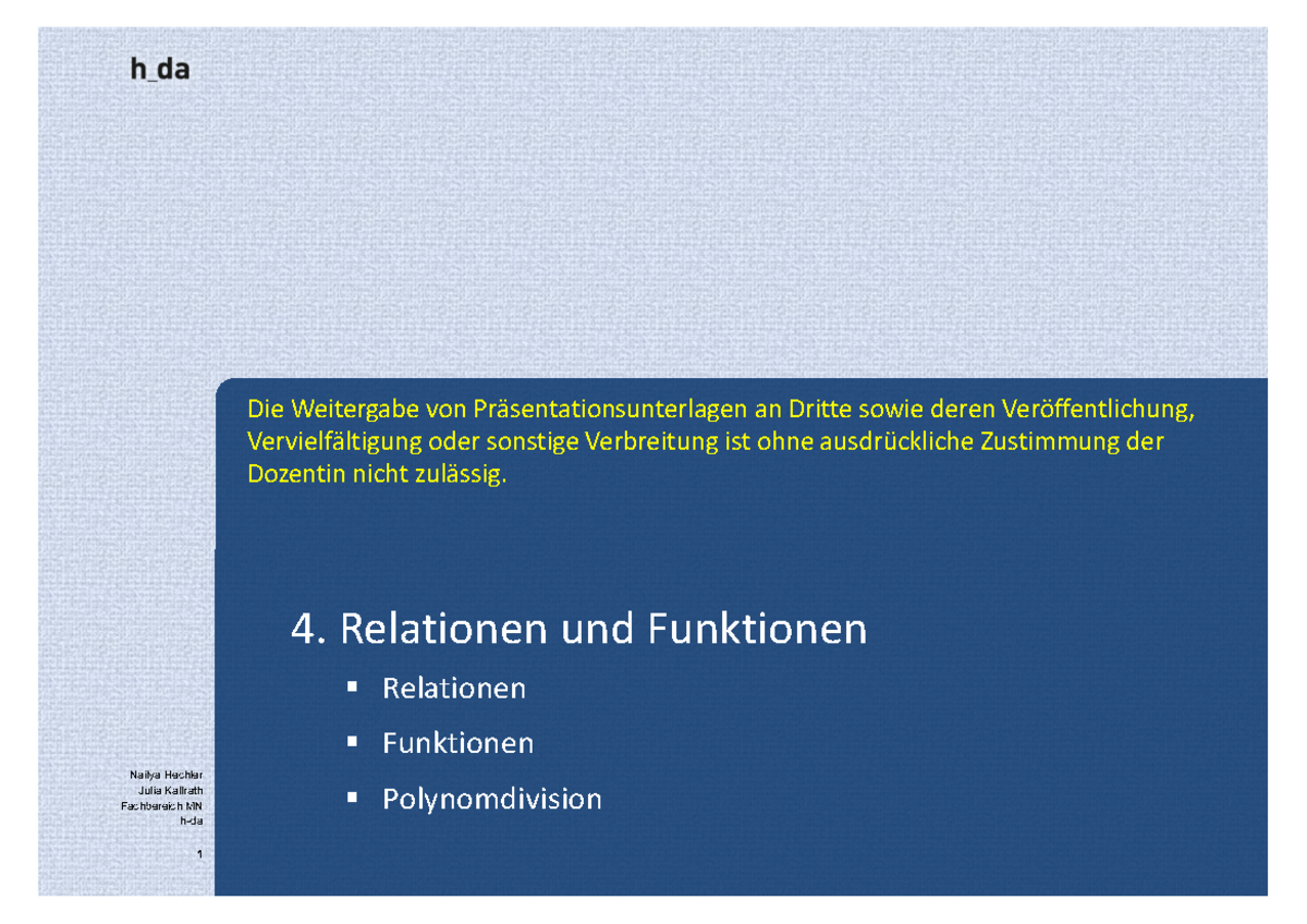 4 Relationen-Funktionen - 4. Relationen und Funktionen § Relationen ...
