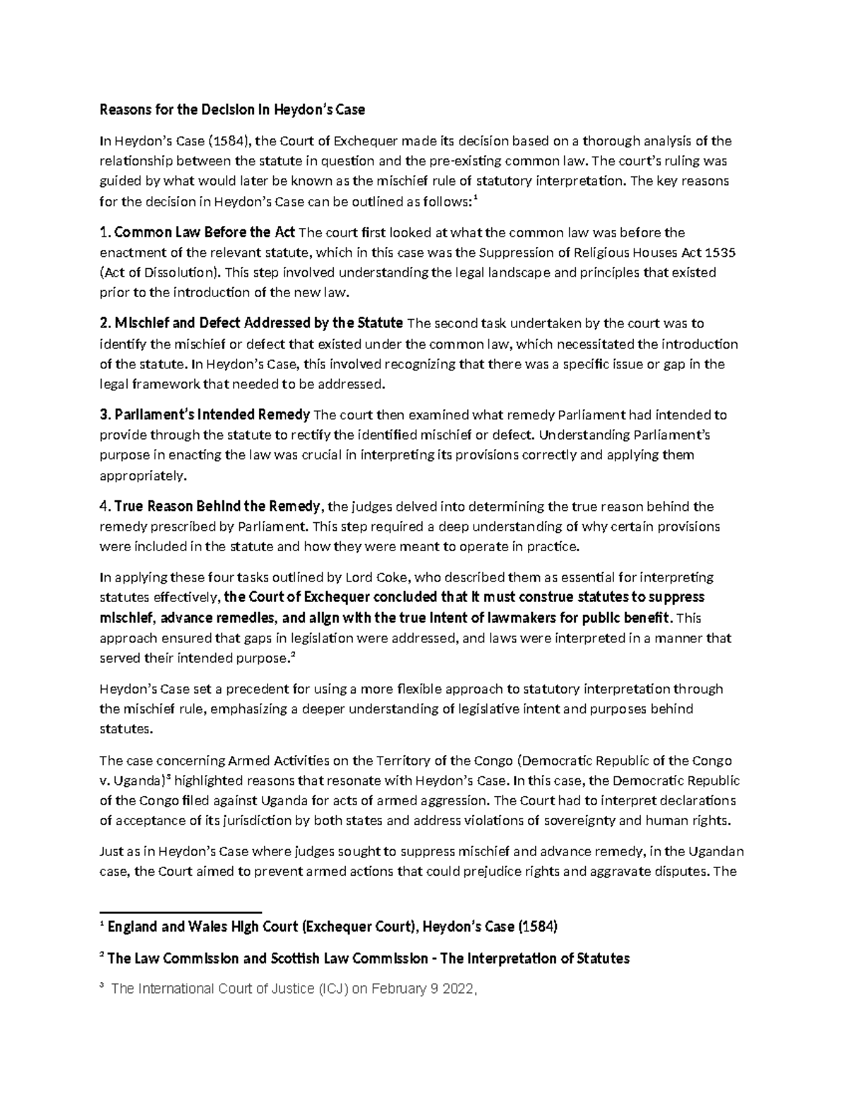 Musiimenta ALEX Juujo Course WORK - Reasons for the Decision in Heydon ...