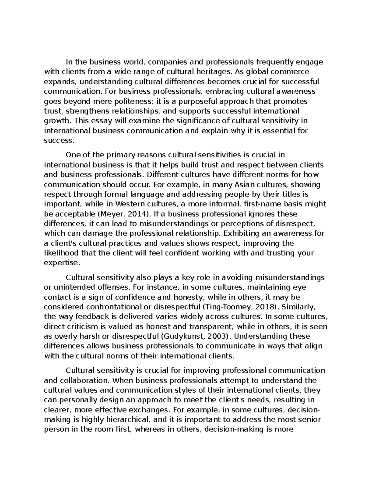 C716 Task 1 - C716 Task 1 - In the business world, companies and ...