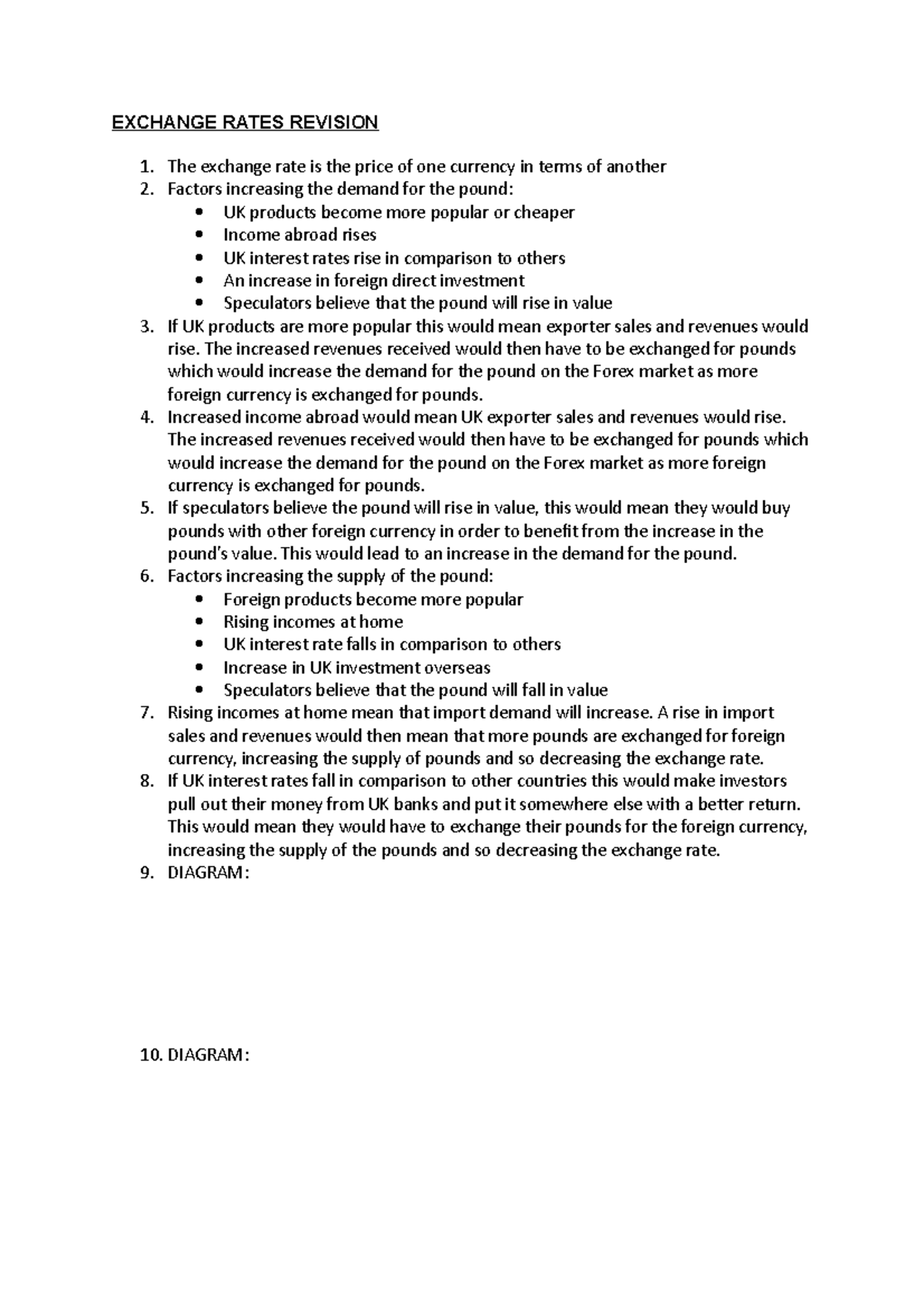 Exam 2017, answers - EXCHANGE RATES REVISION 1. The exchange rate is ...