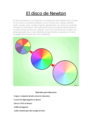 El disco de Newton - gaaaaaaaaaaaaaaa - El disco de Newton El disco de Newton es un dispositivo ...