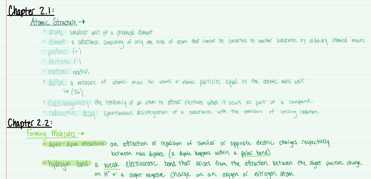 Chapter 2 Book Notes - BIOL14110AAA - Studocu