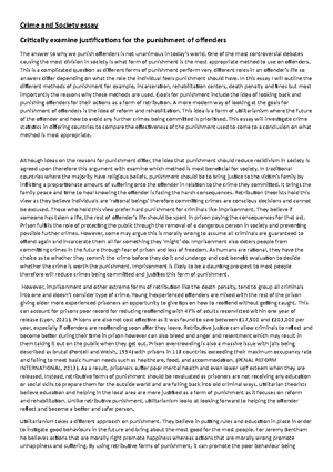 Outline three criticisms of the labelling theory of crime and deviance ...