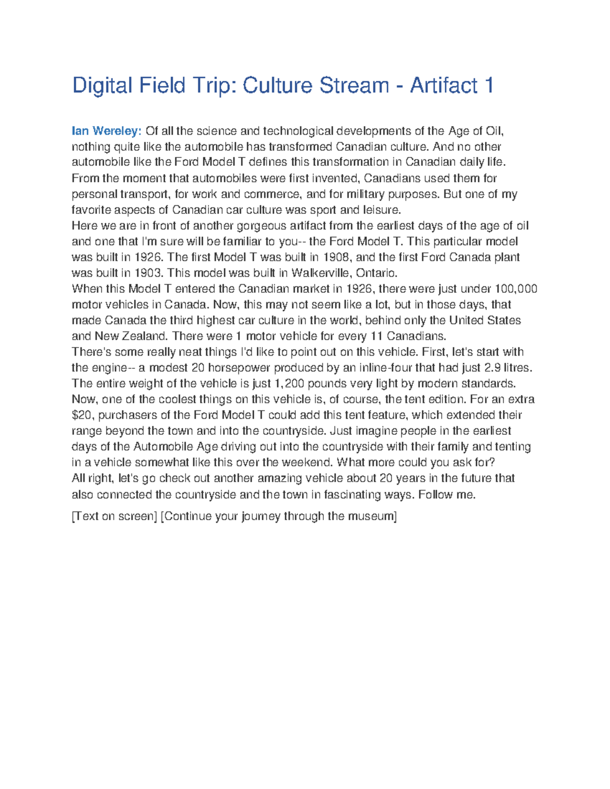 Digital Field Trip Culture Stream Artifact 1 - Digital Field Trip ...