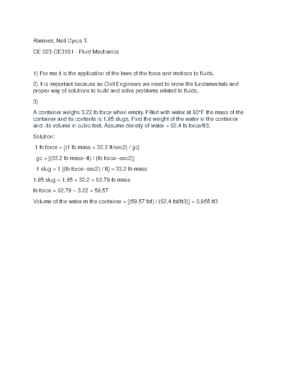 CE Lecture Notes in Thermodynamics for Civil engineering students ...